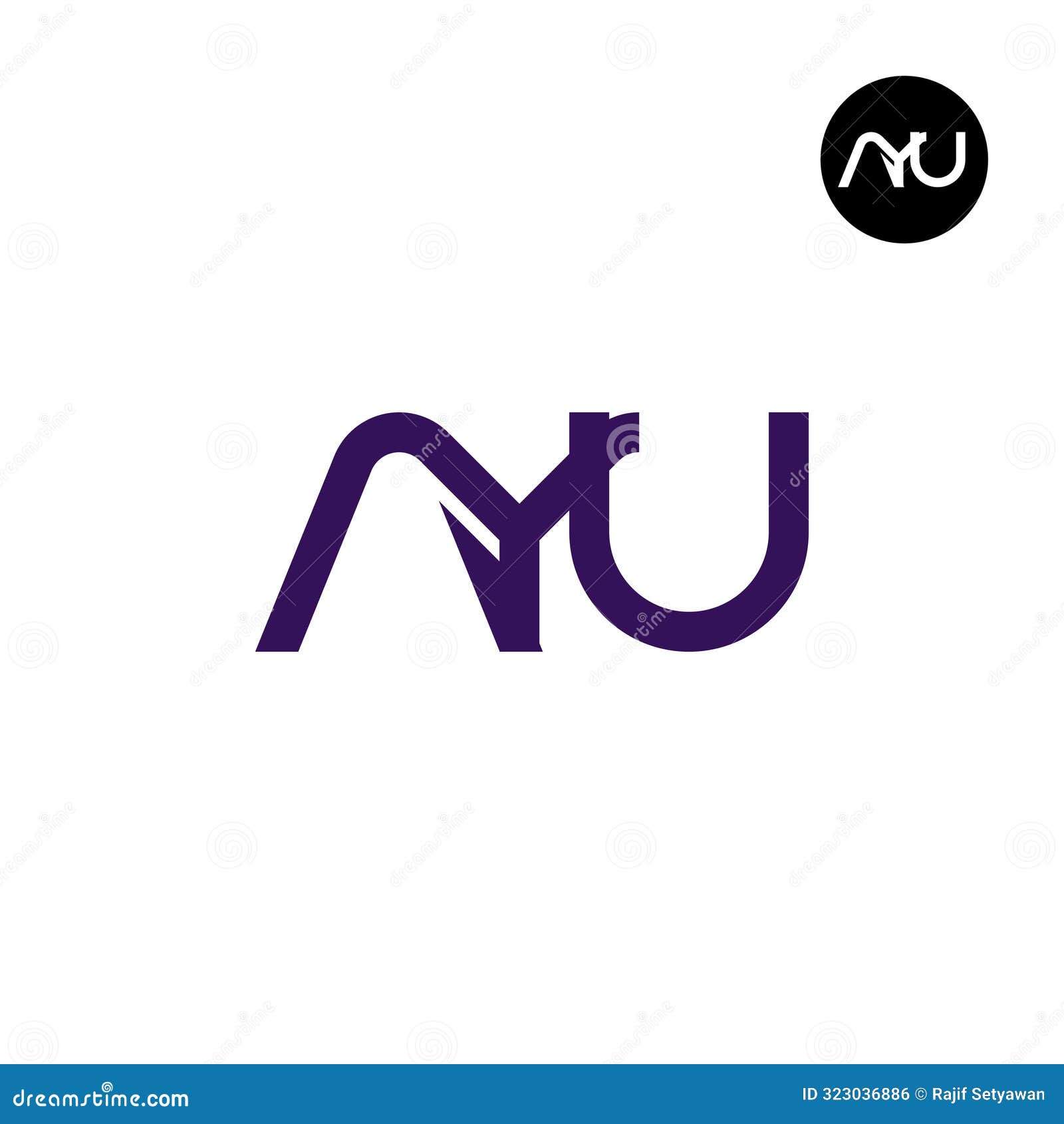 AYU Logo Letter Monogram Design Stock Vector - Illustration of initials ...