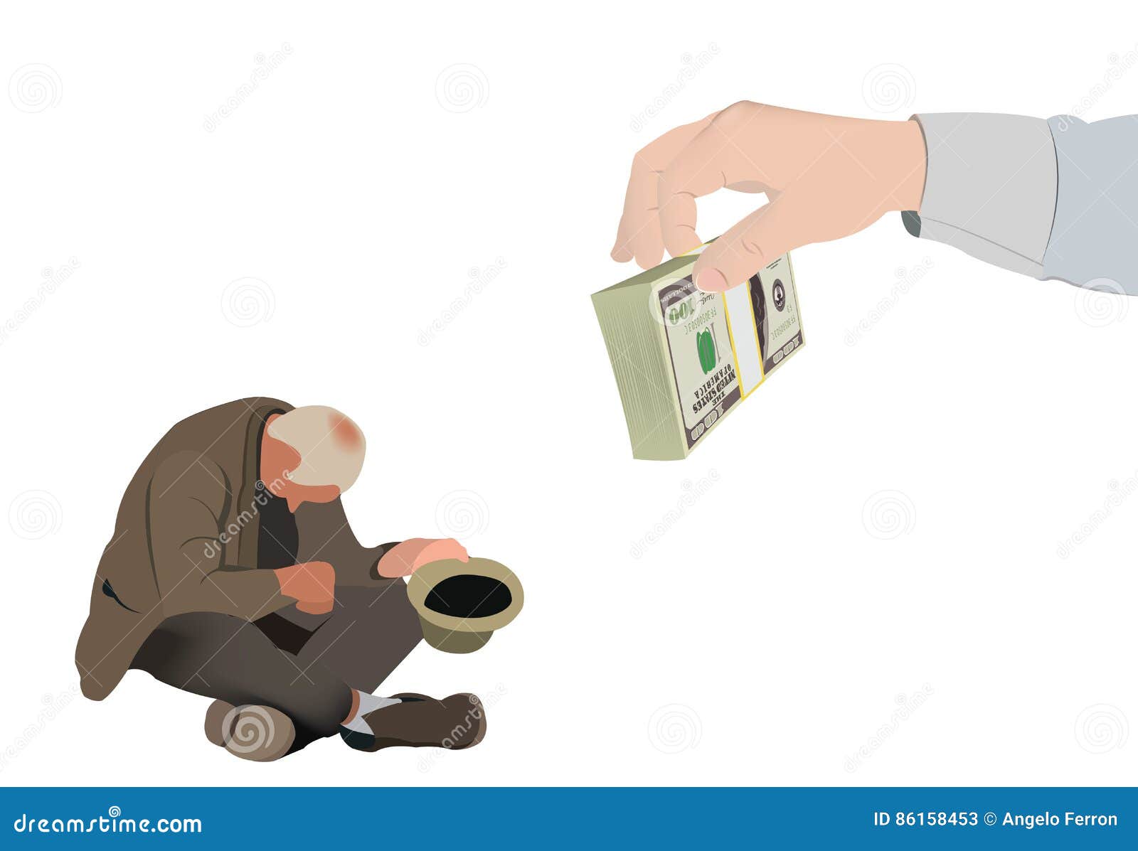 Mendigo Ilustraciones Stock, Vectores, Y Clipart – (1,001 Ilustraciones ...