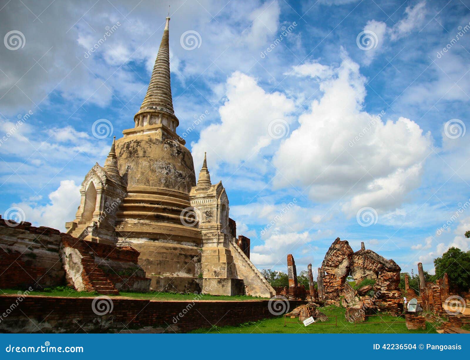 Ayudhya temple stock photo. Image of buddhist, thailand - 42236504
