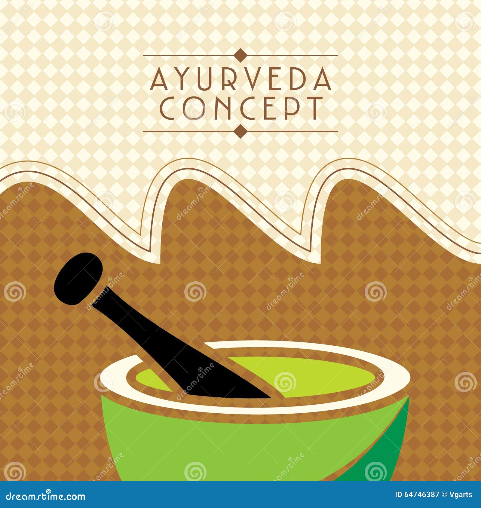 Ayurveda concept stock vector. Illustration of isolated - 64746387