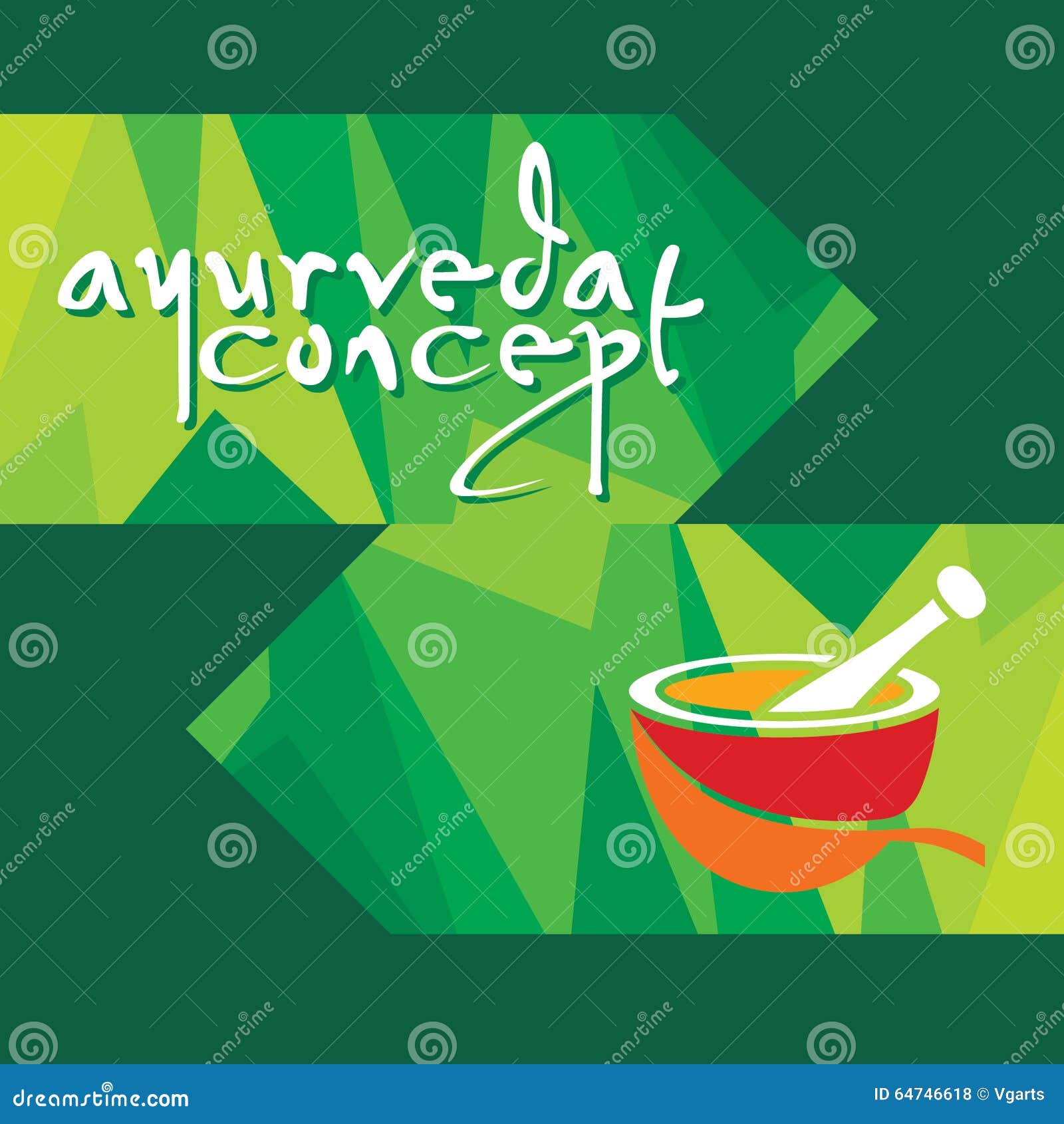 Ayurveda concept stock vector. Illustration of grind - 64746618