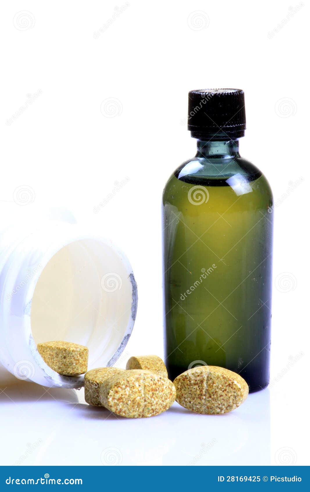 Ayurvedic Tablets and Syrup Stock Image - Image of white, bottle: 28169425