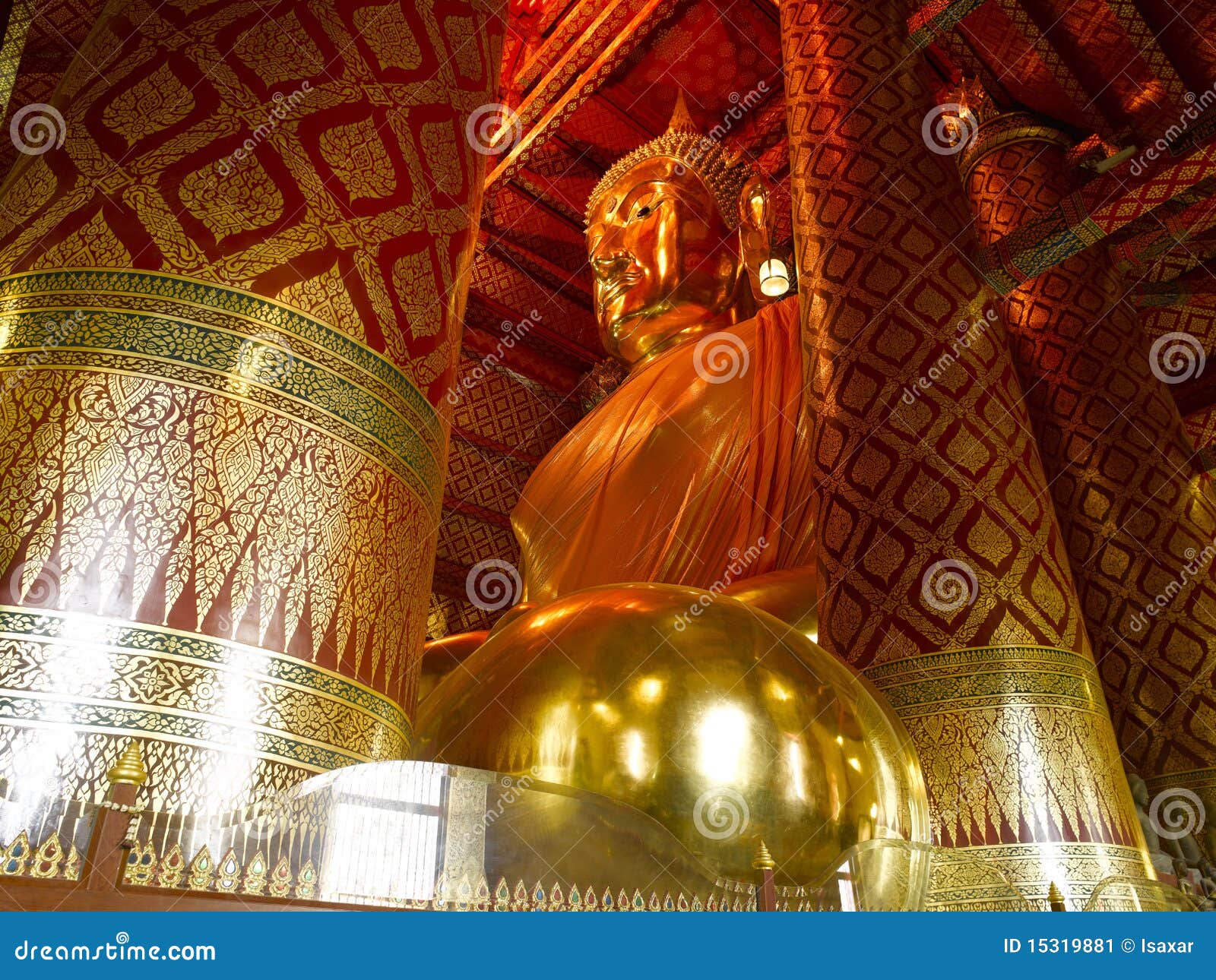 Ayutthaya Wat Phanan Choeng Stock Image - Image of siam, spiritual ...