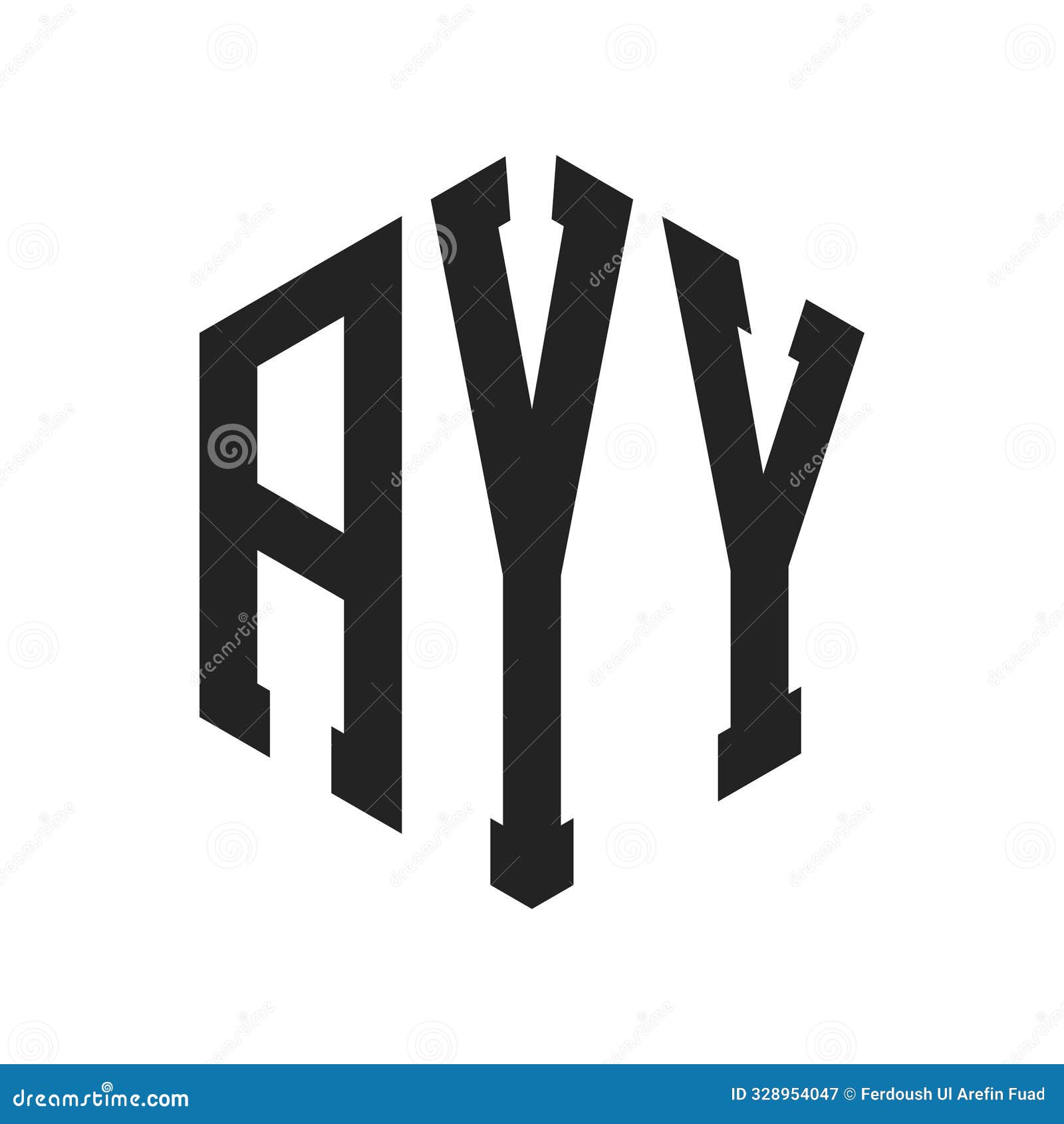 AYY Logo Design. Initial Letter AYY Monogram Logo Using Hexagon Shape ...
