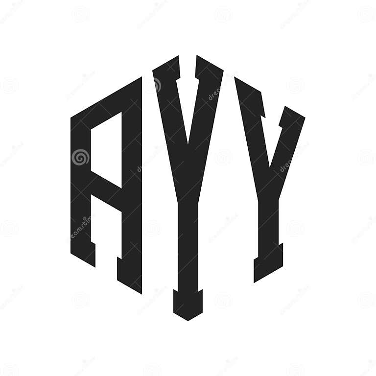AYY Logo Design. Initial Letter AYY Monogram Logo Using Hexagon Shape ...