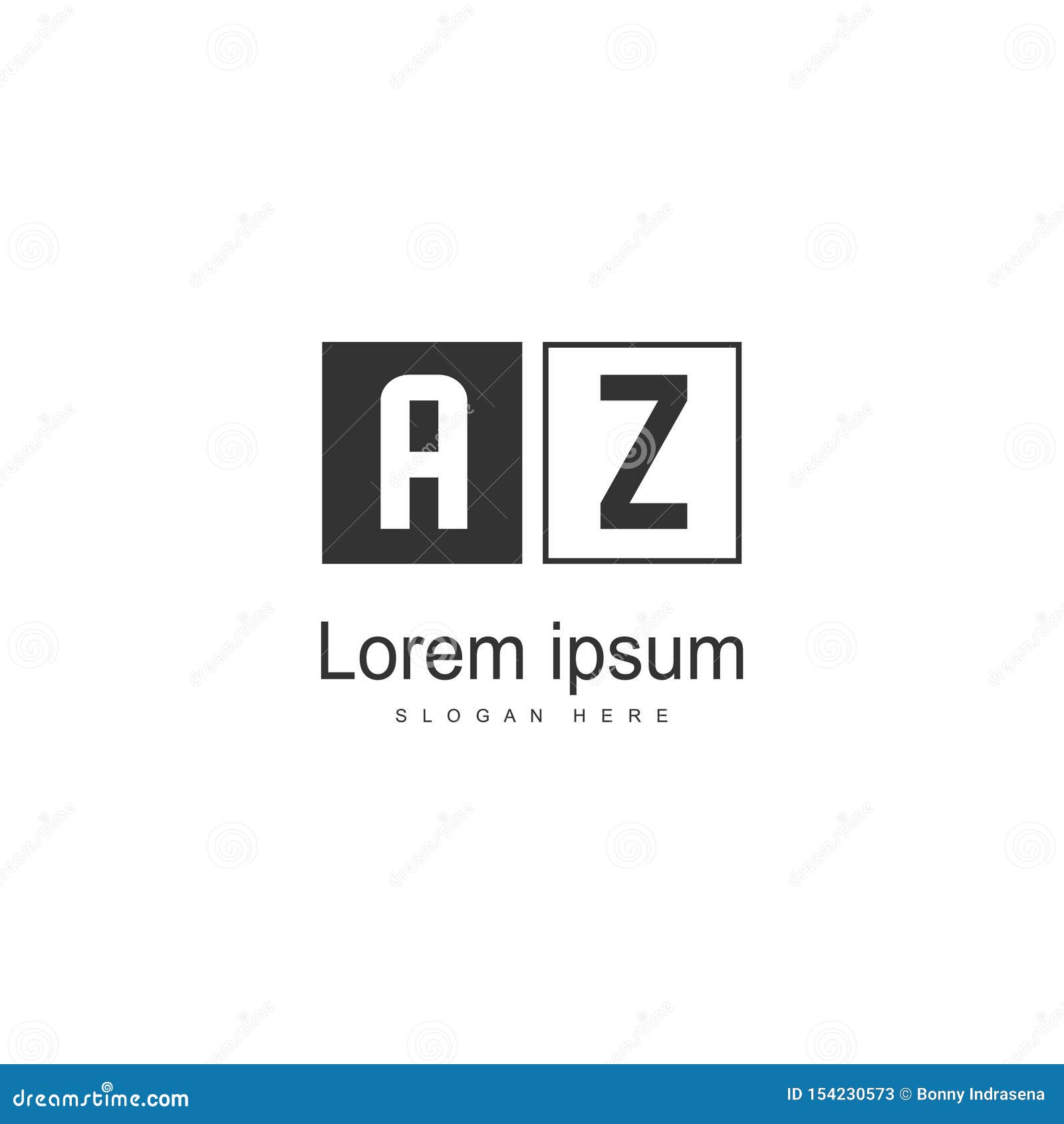 AZ Letter Logo Design. Creative Modern AZ Letters Icon Illustration ...