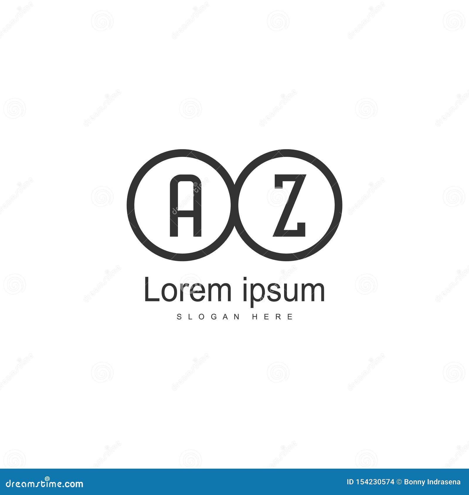 AZ Letter Logo Design. Creative Modern AZ Letters Icon Illustration ...