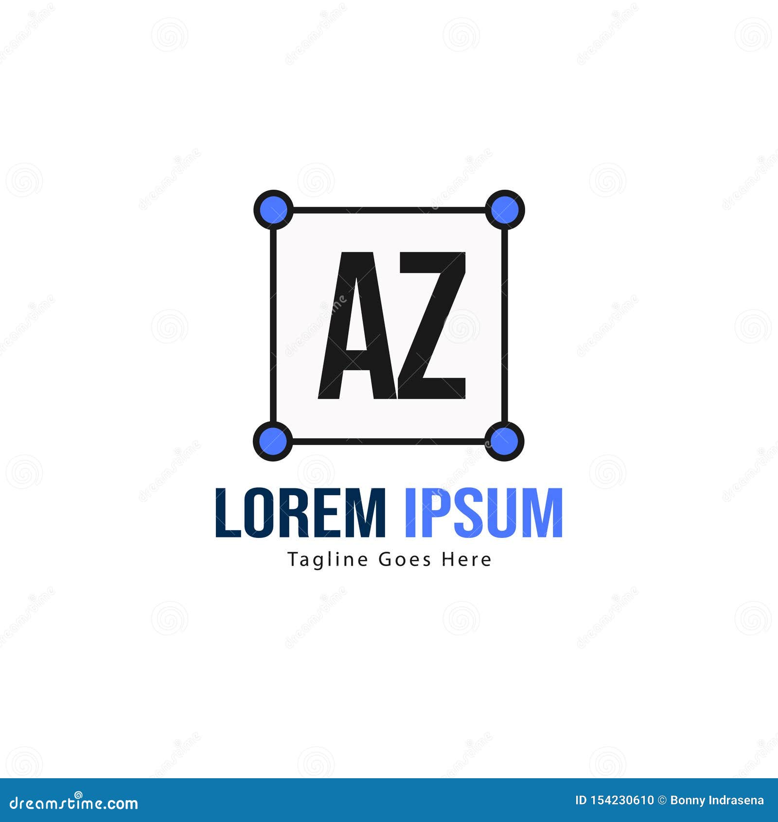 AZ Letter Logo Design. Creative Modern AZ Letters Icon Illustration ...
