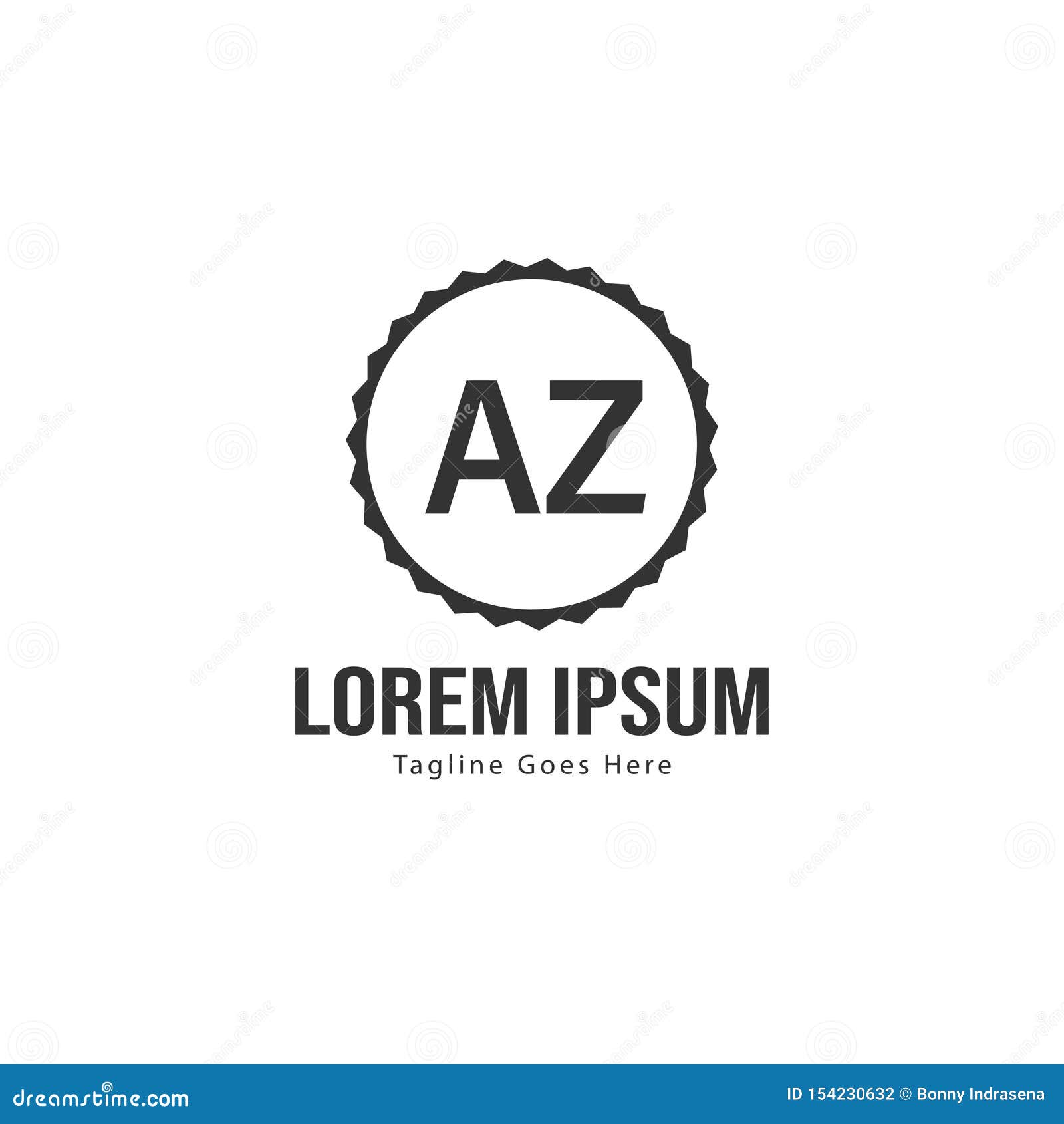 AZ Letter Logo Design. Creative Modern AZ Letters Icon Illustration ...