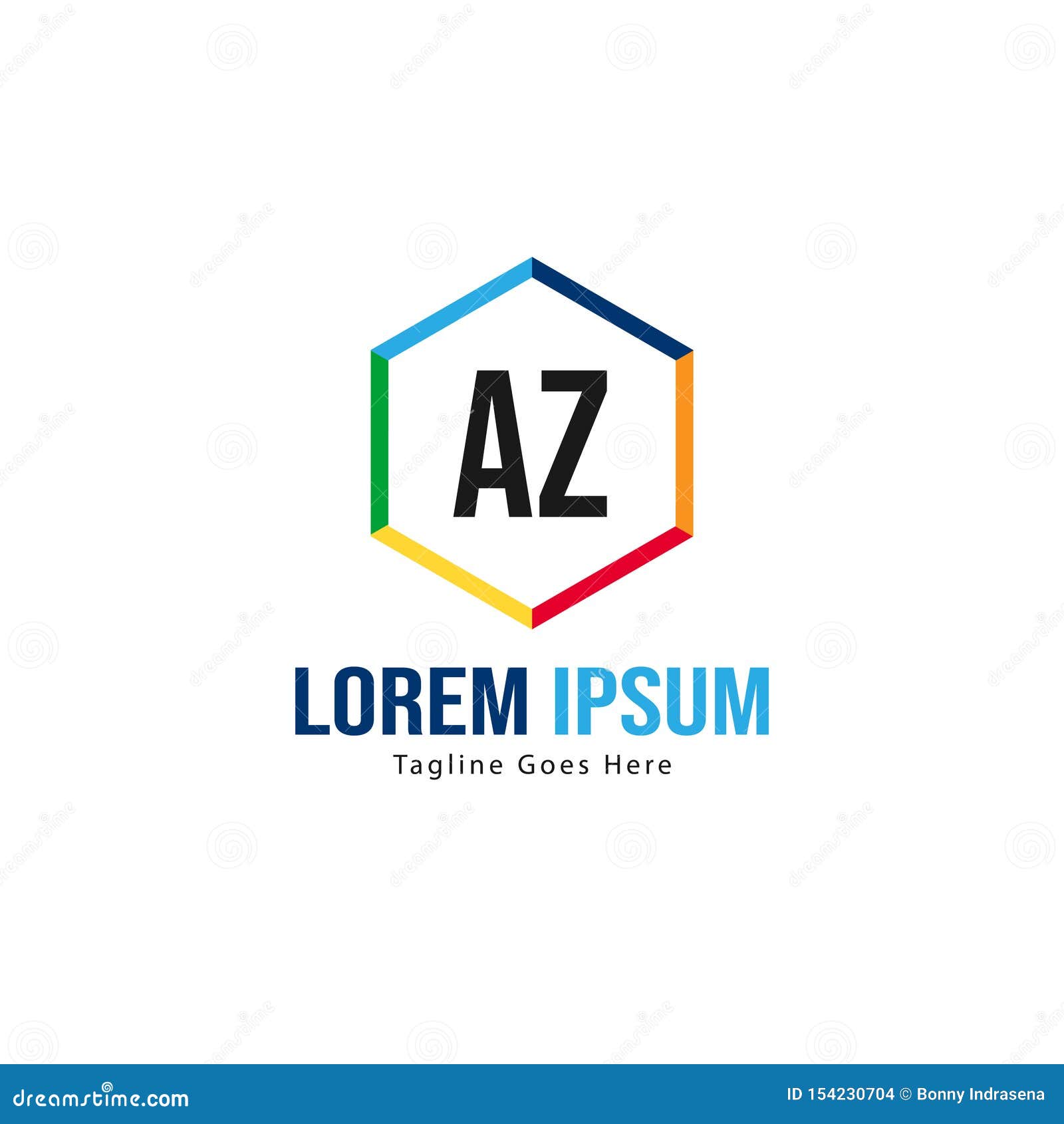 AZ Letter Logo Design. Creative Modern AZ Letters Icon Illustration ...