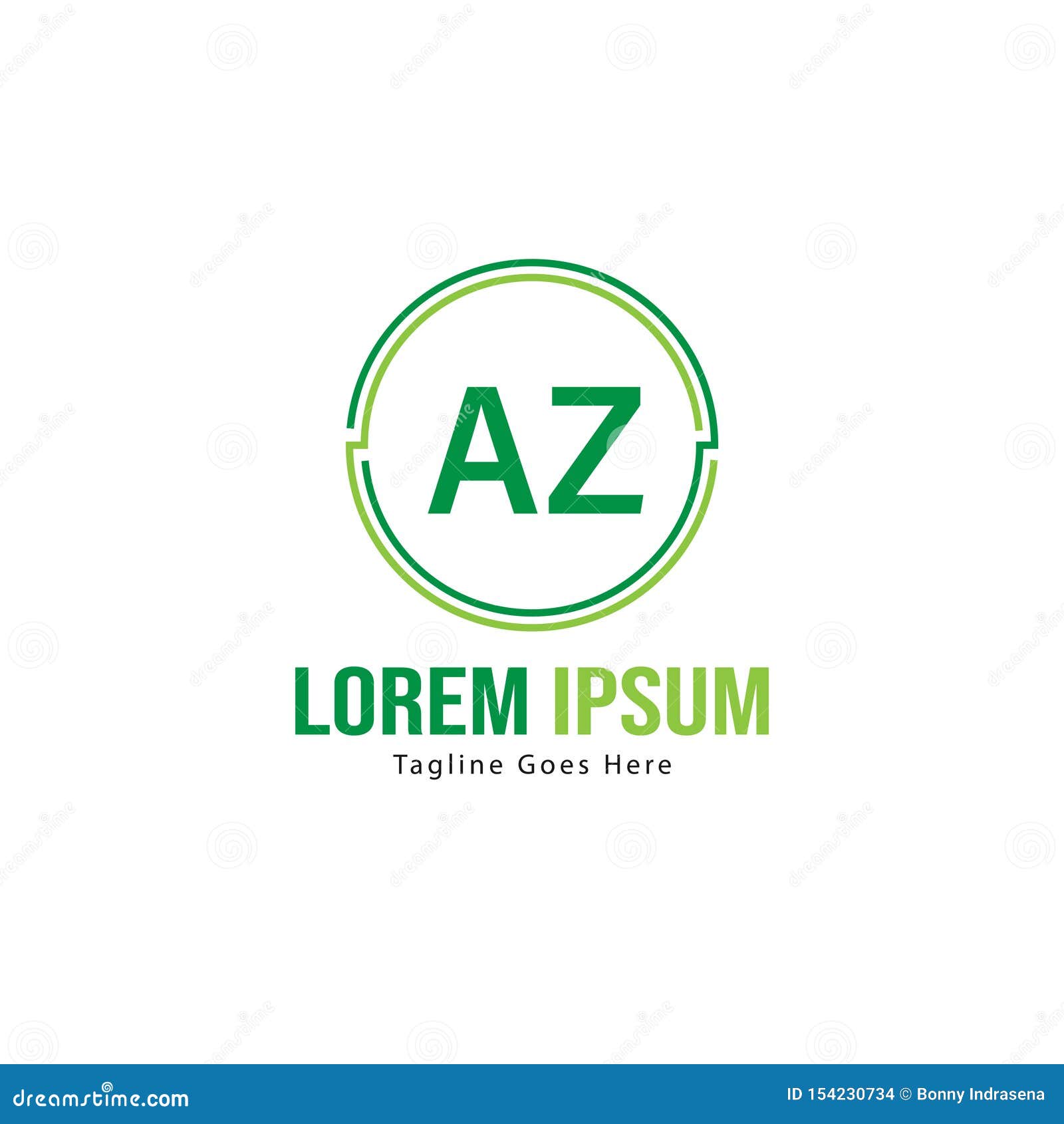 AZ Letter Logo Design. Creative Modern AZ Letters Icon Illustration ...