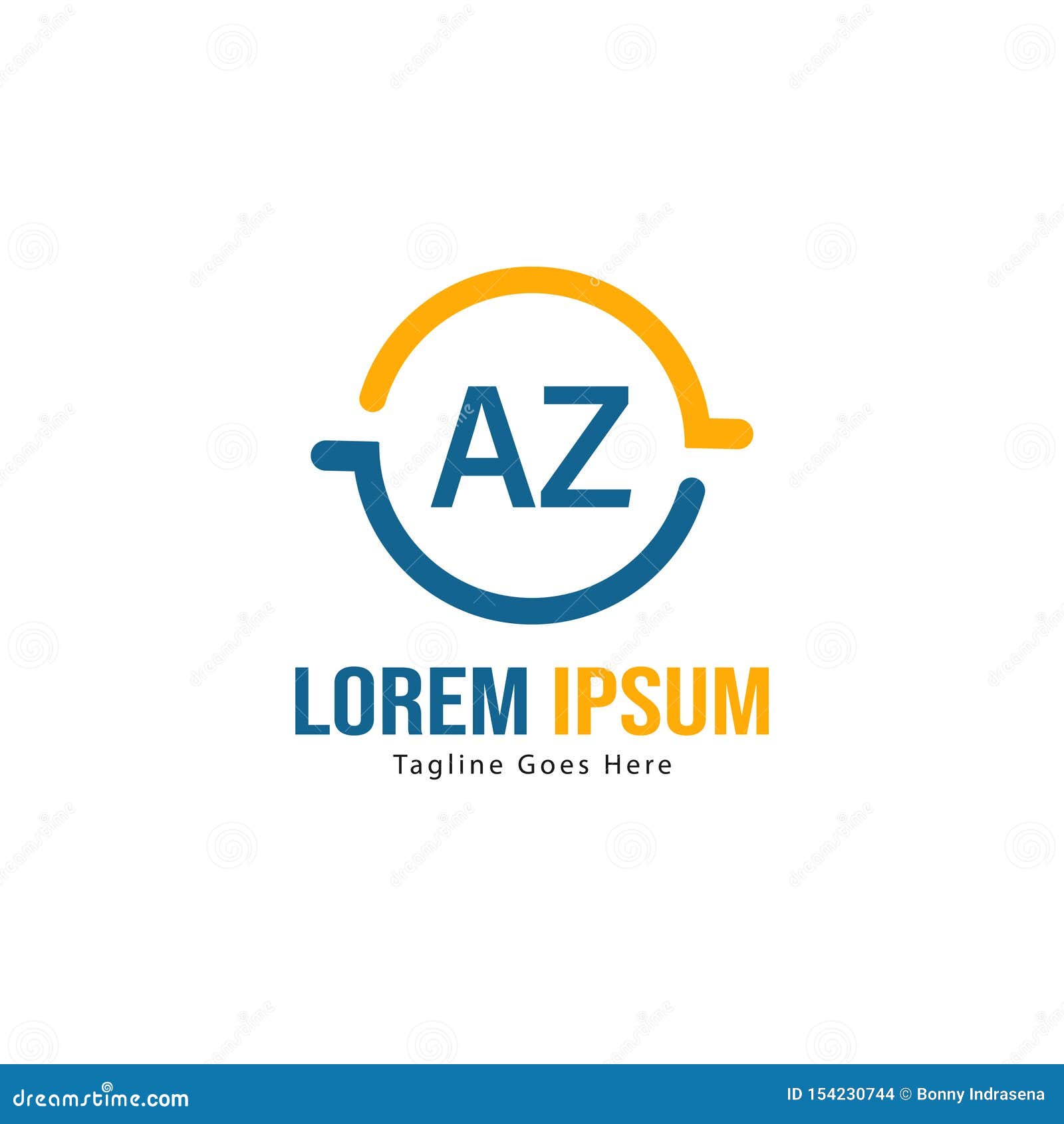 AZ Letter Logo Design. Creative Modern AZ Letters Icon Illustration ...