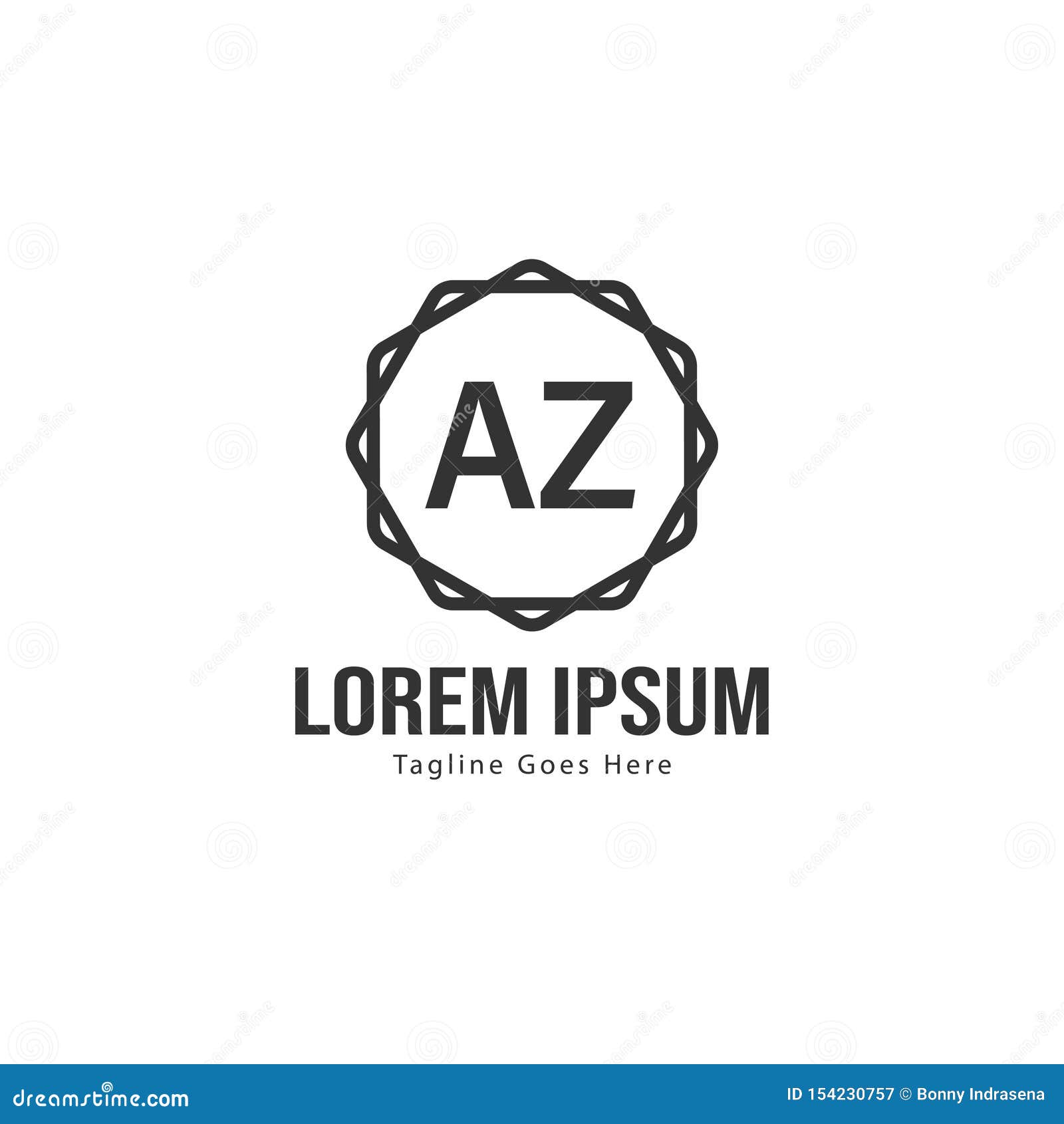 AZ Letter Logo Design. Creative Modern AZ Letters Icon Illustration ...
