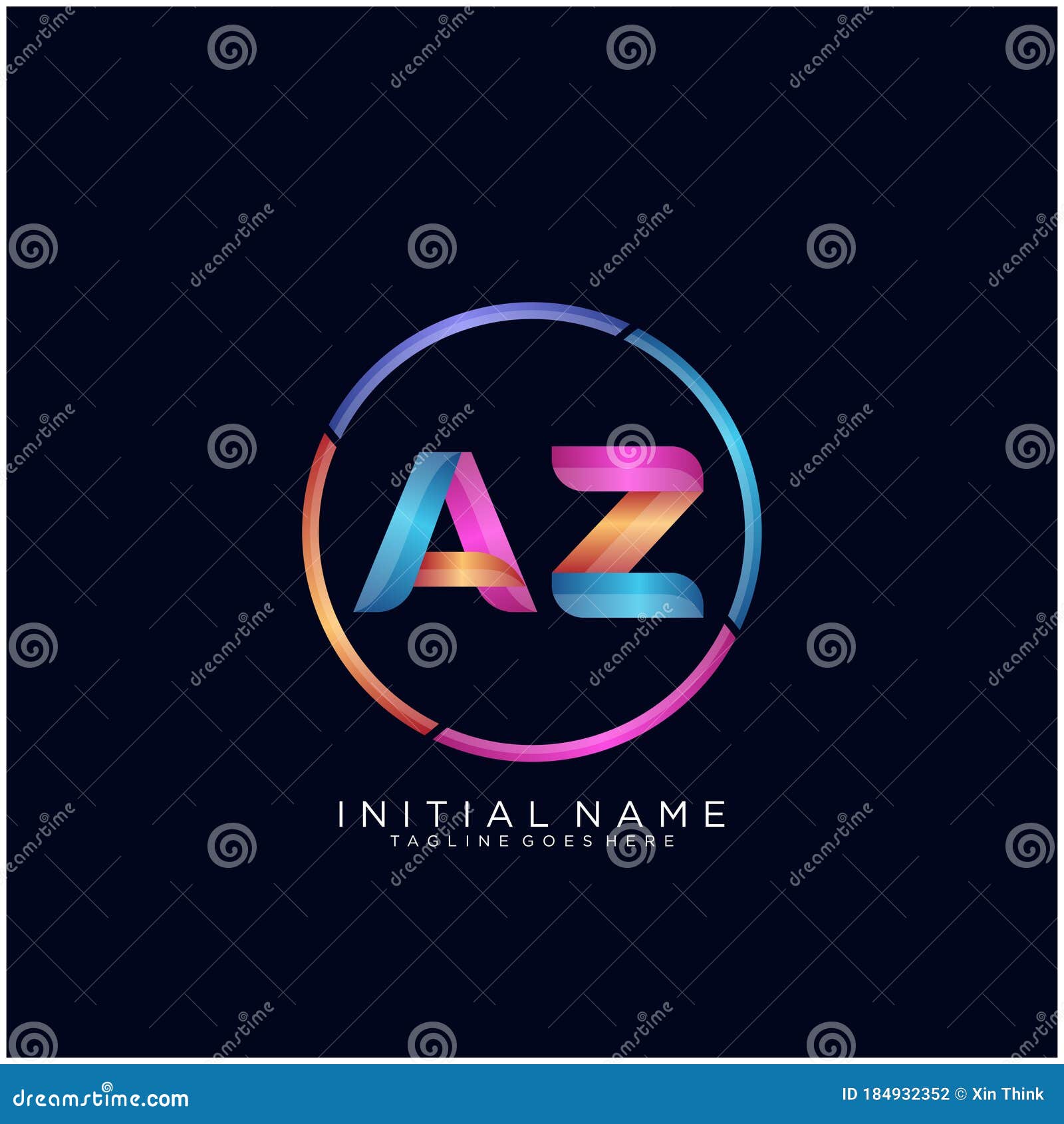 AZ Letter Logo Icon Design Template Elements Stock Illustration ...
