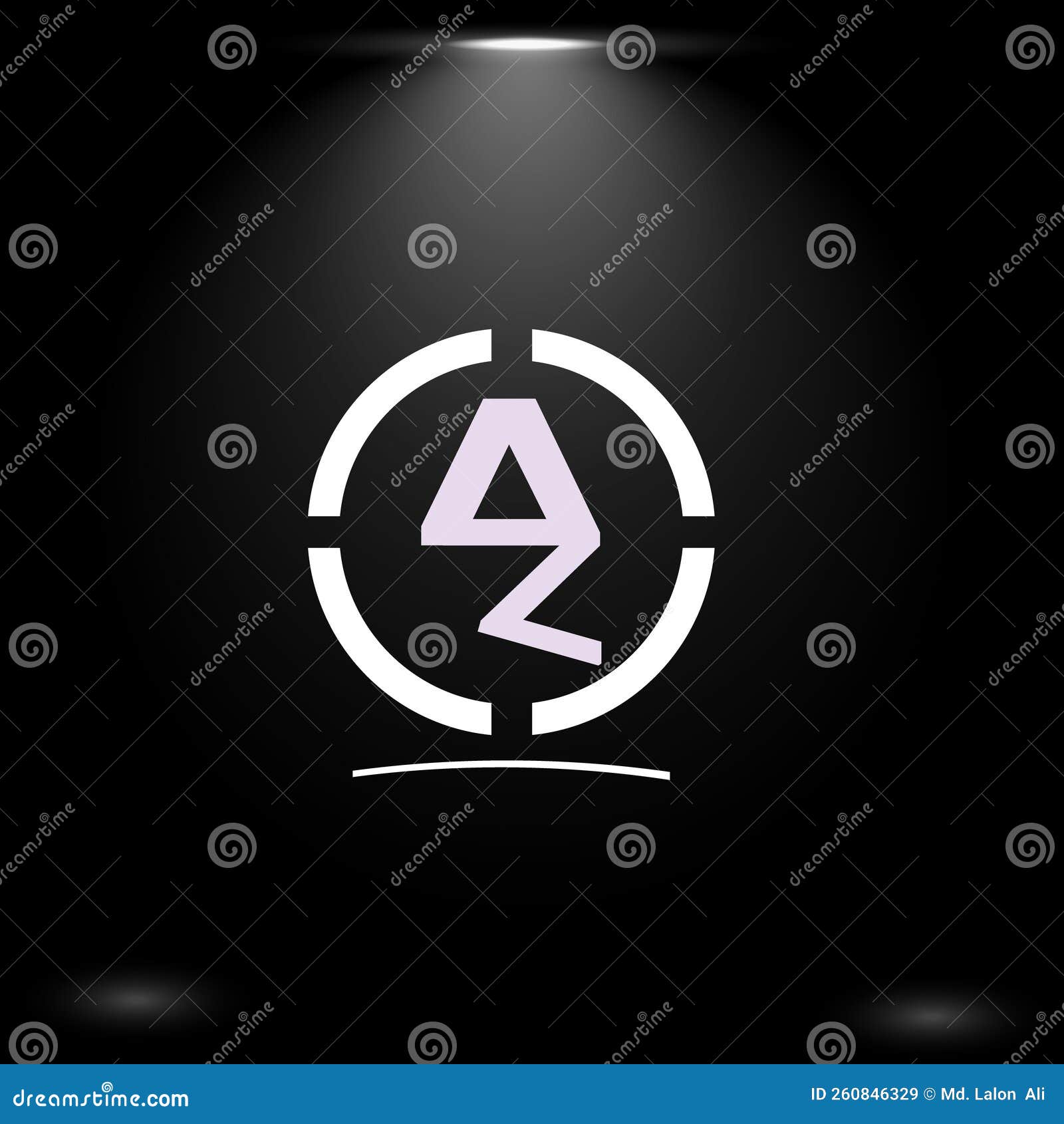 AZ Text Logo Design stock vector. Illustration of vector - 260846329