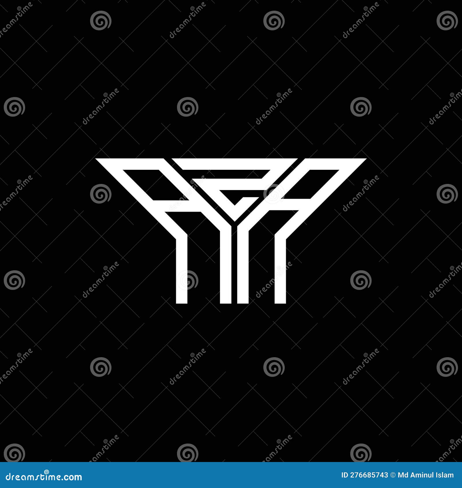 AZA Letter Logo Creative Design with Vector Graphic, AZA Stock Vector ...