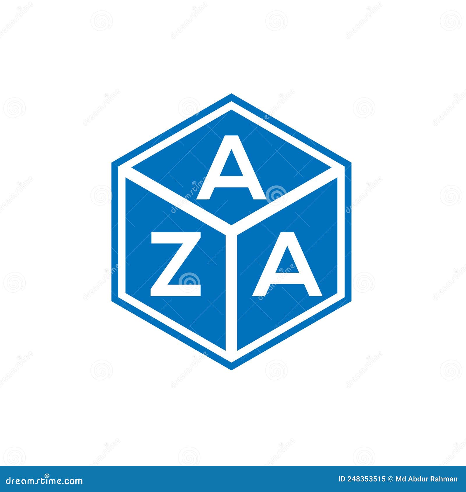 AZA Letter Logo Design on Black Background. AZA Creative Initials ...