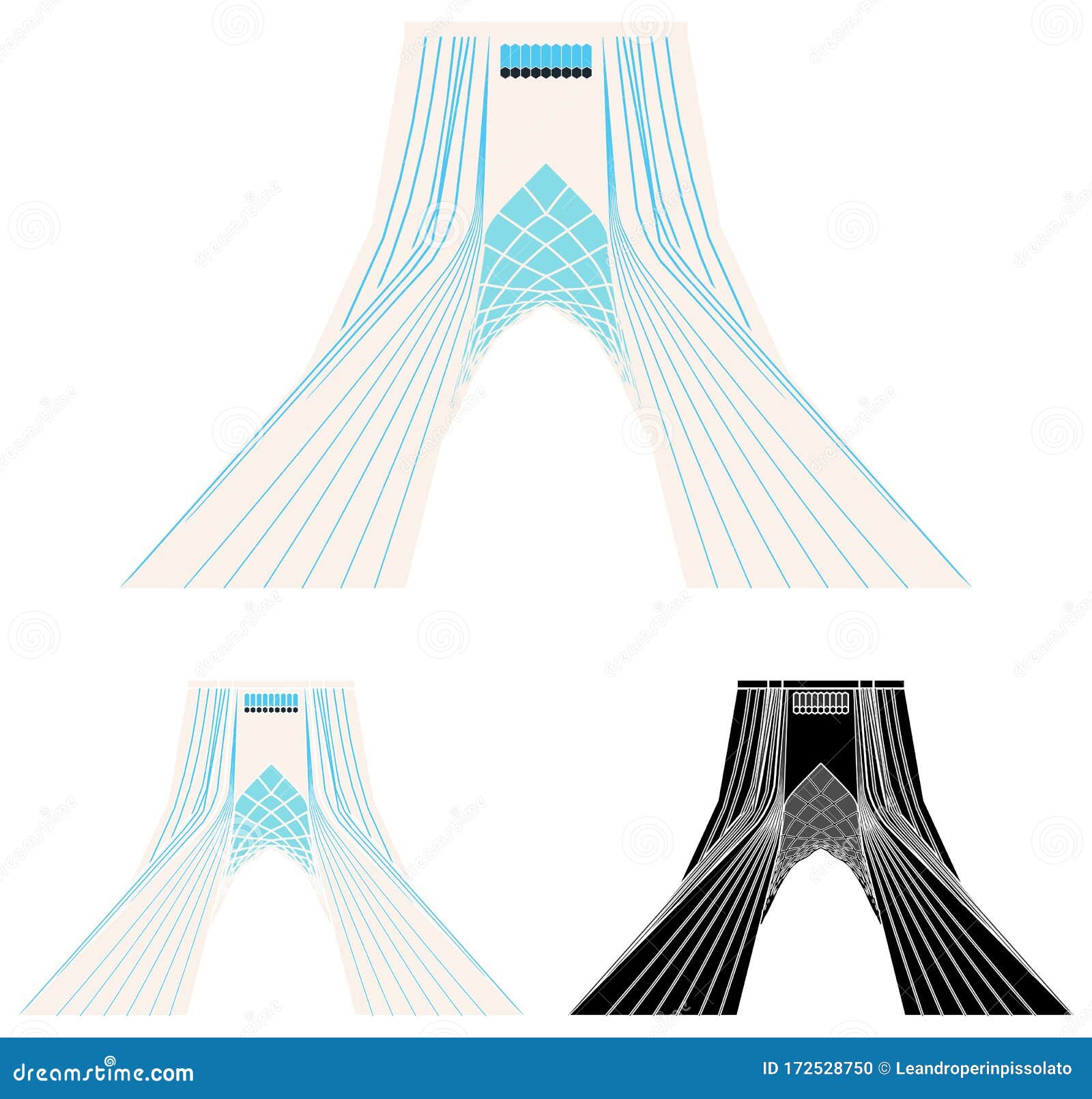 Azadi Tower Drawing