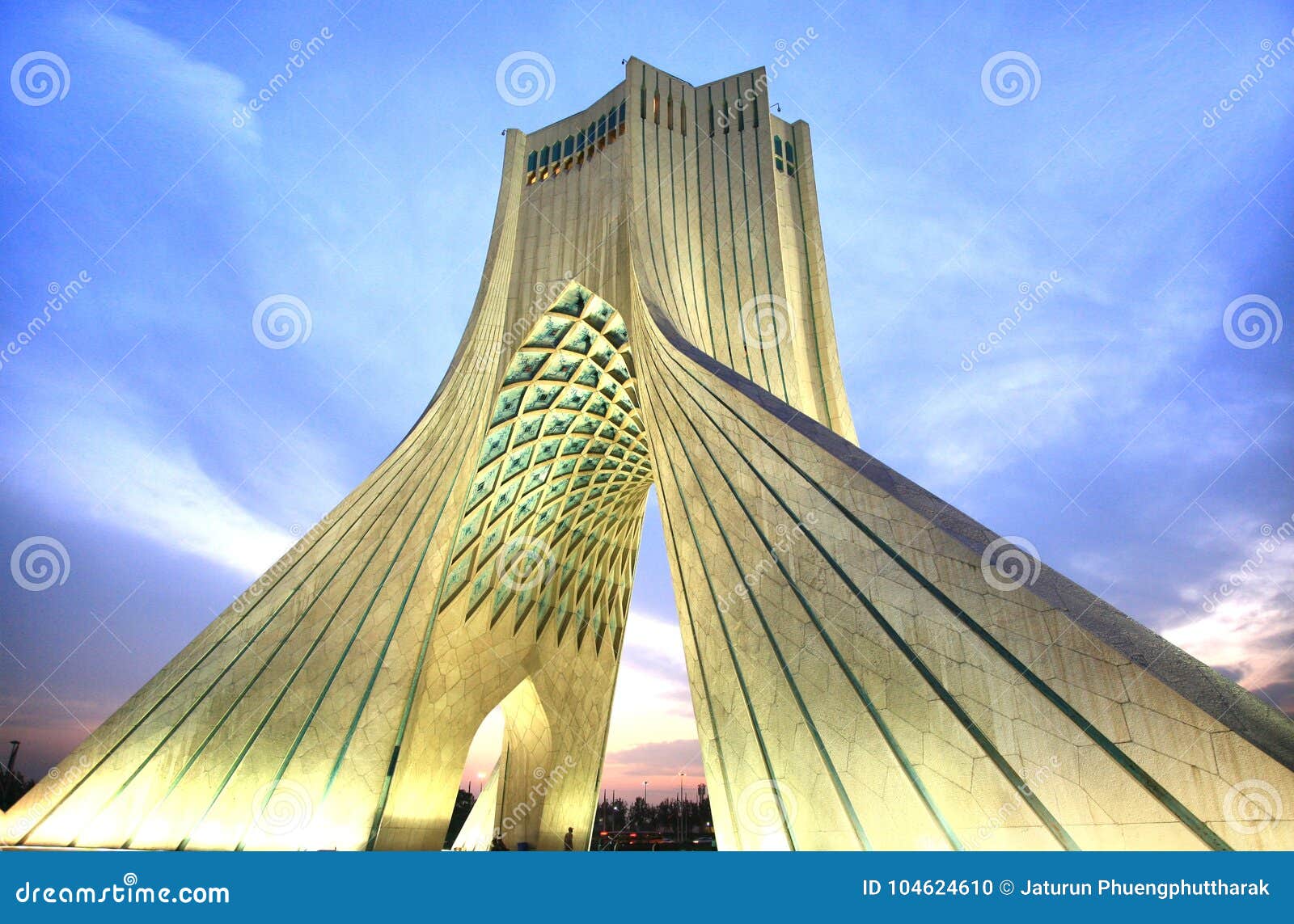 Azadi Tower Located at Azadi Square, in Tehran, Iran Stock Photo ...