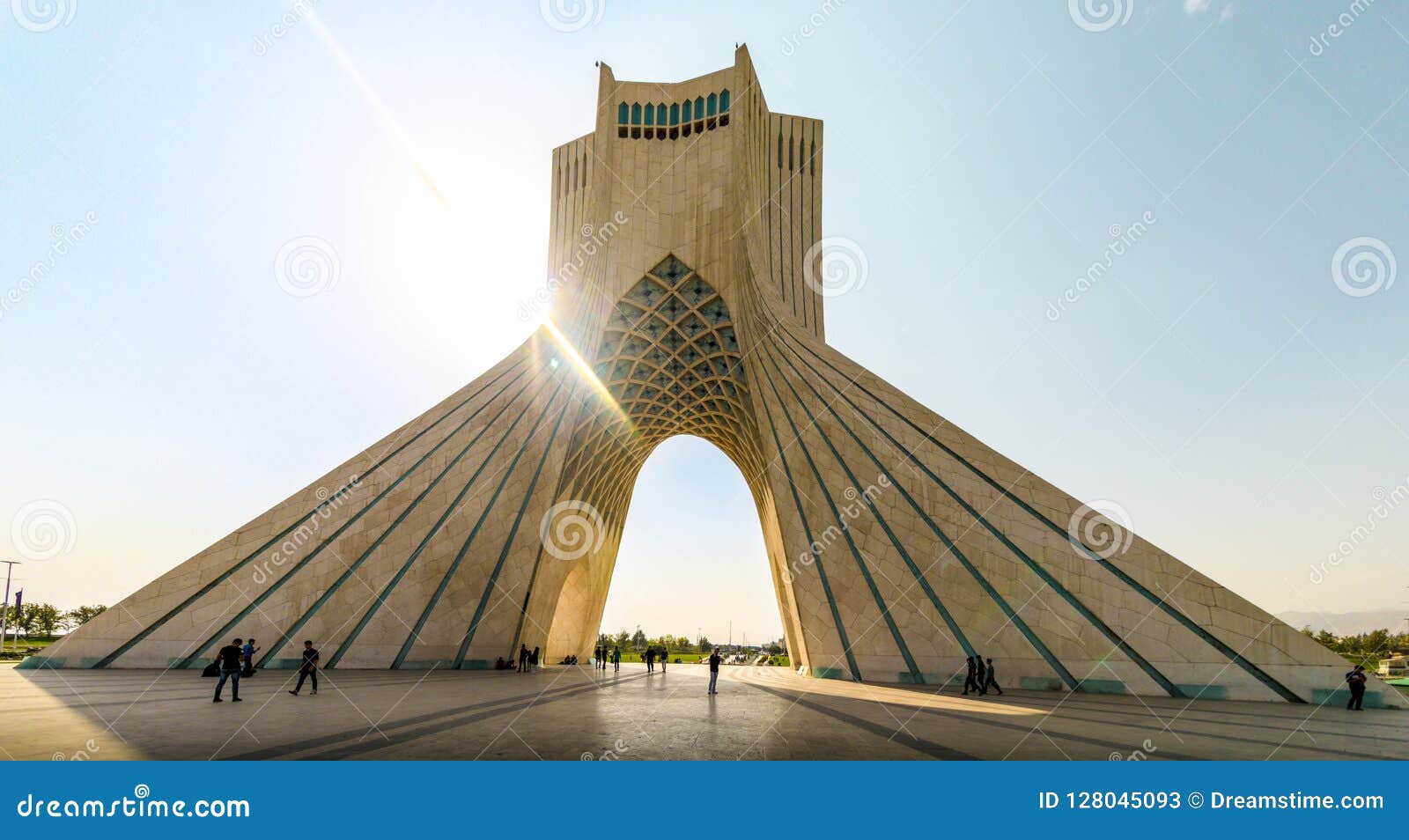 Azadi tower in Tehran stock image. Image of voyage, azadi - 128045093