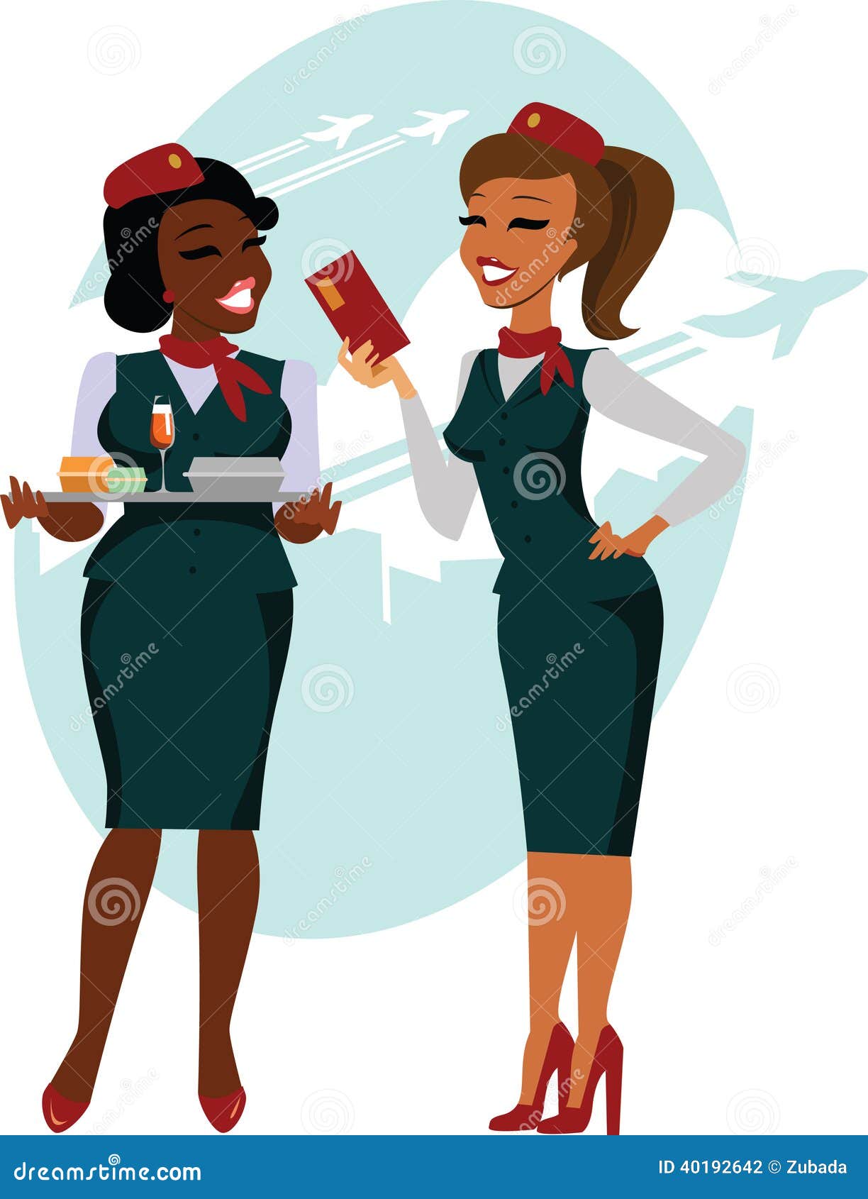 Azafatas Ilustraciones Stock, Vectores, Y Clipart – (213 Ilustraciones ...