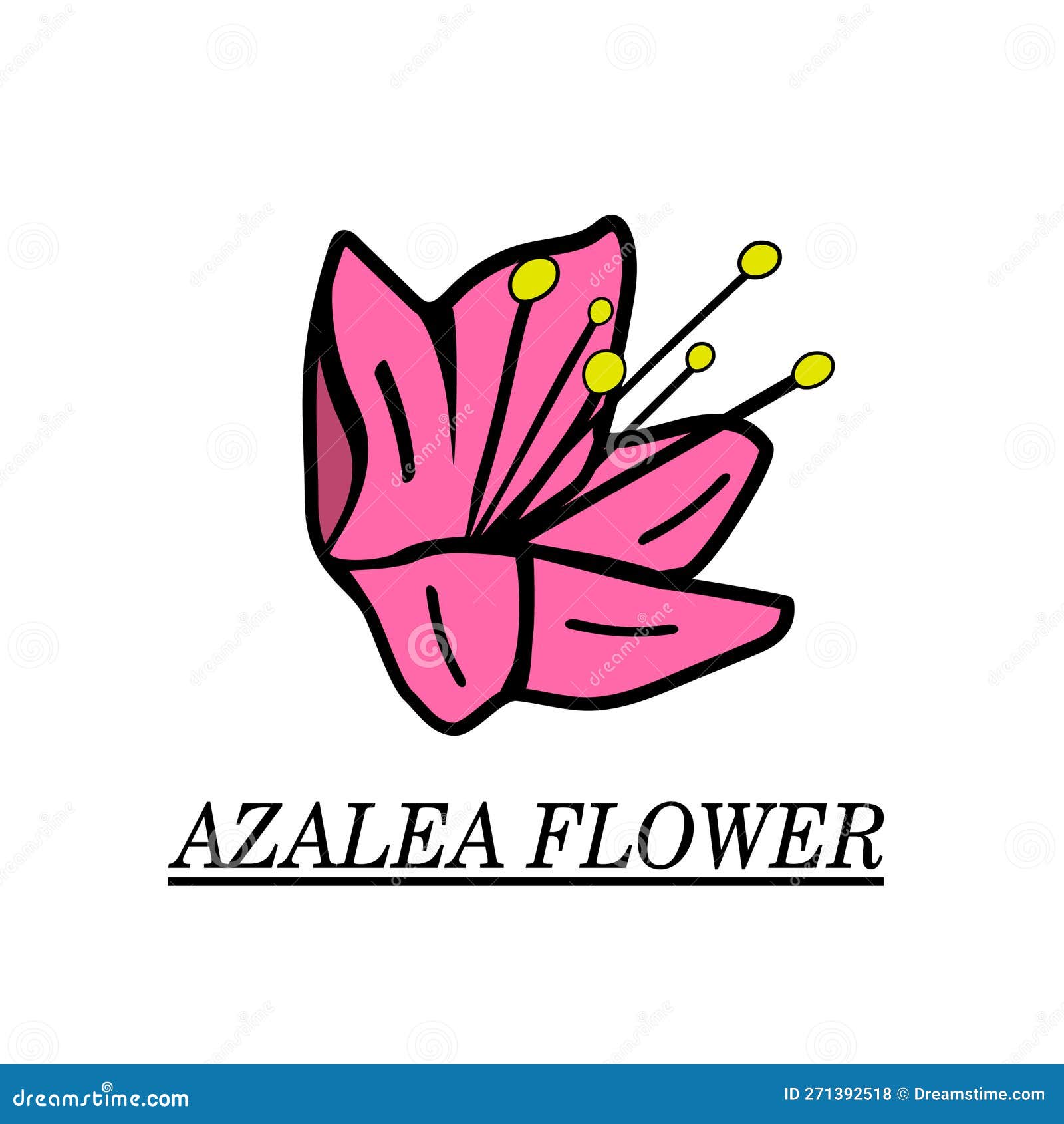 Azalea Flower Logo Design Vector Flat Isolated Illustration Stock ...