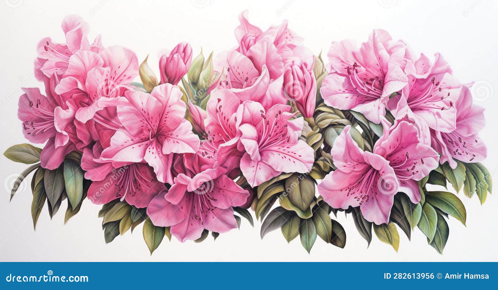 Azalea flowers stock illustration. Illustration of lilac - 282613956