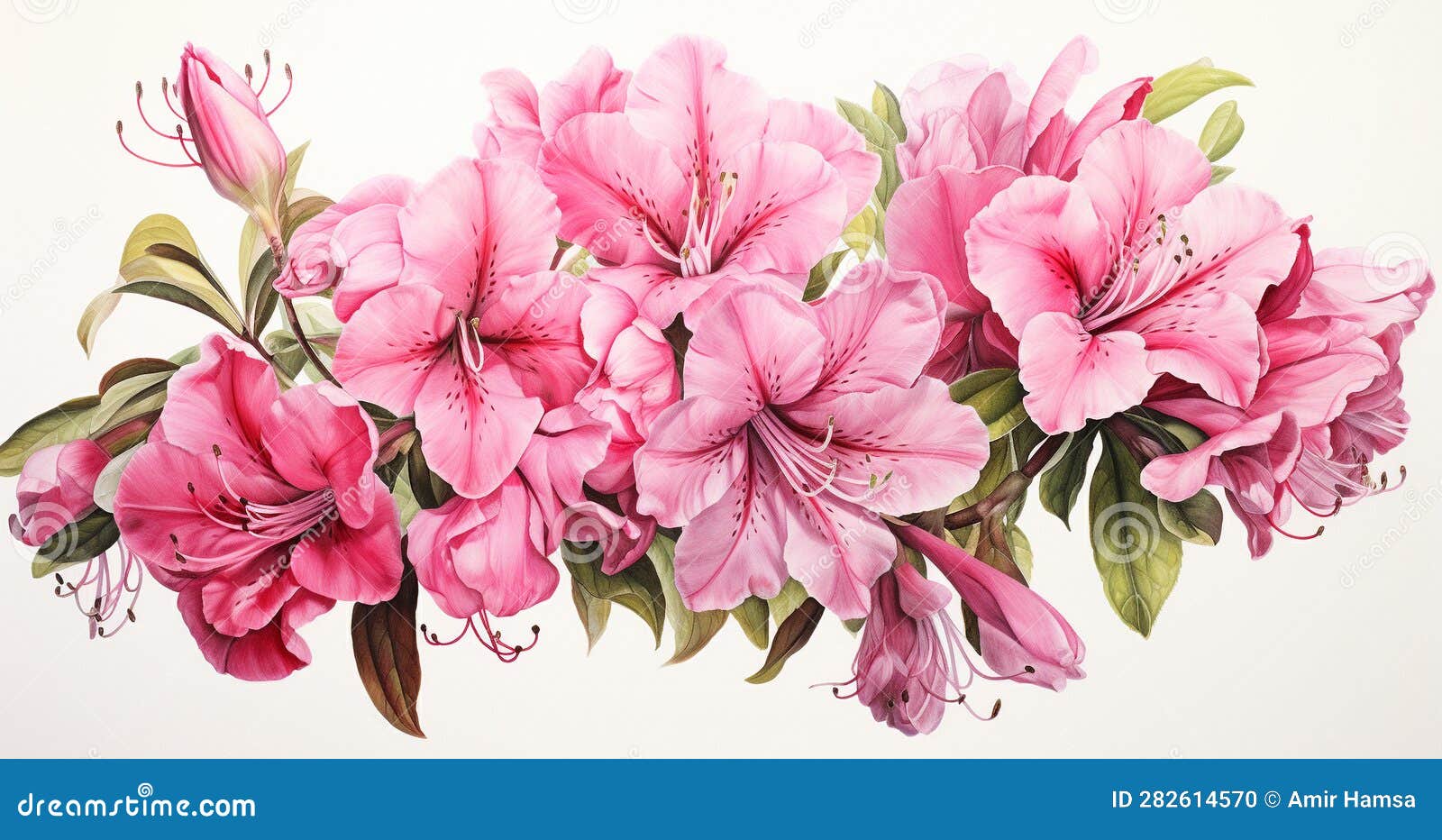 Azalea flowers stock illustration. Illustration of azalea - 282614570