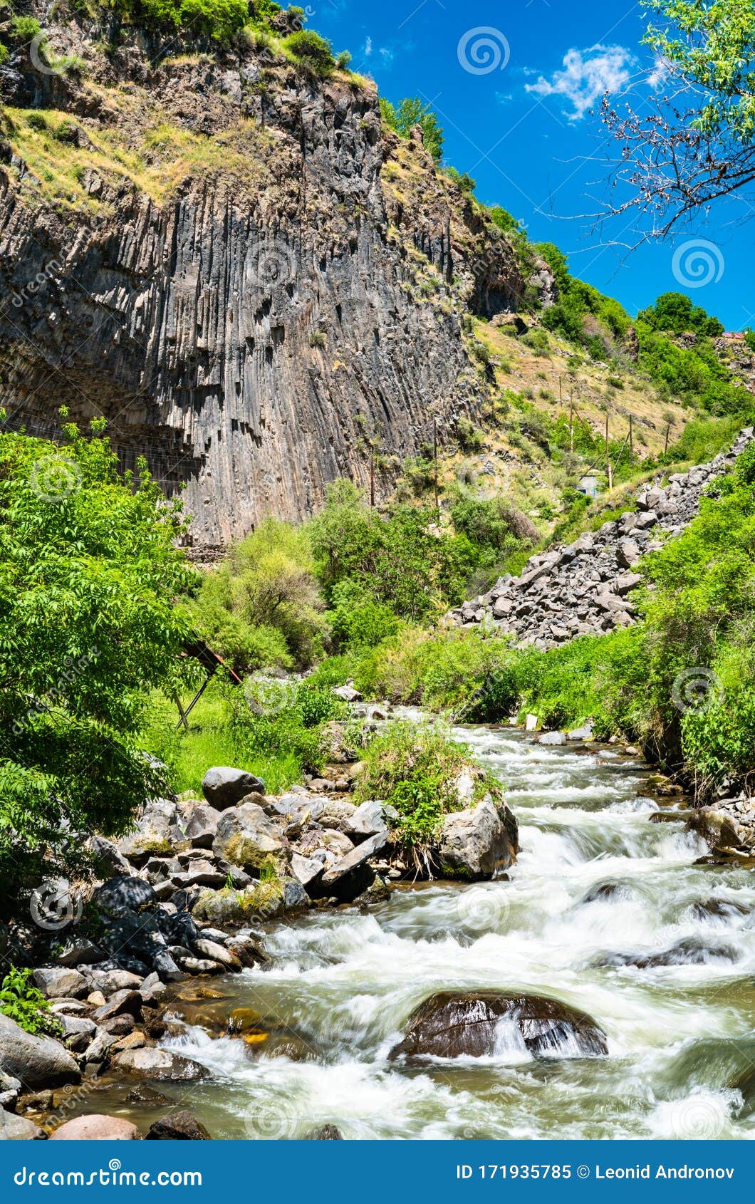 The Azat River in the Garni Gorge, Armenia Stock Image - Image of ...