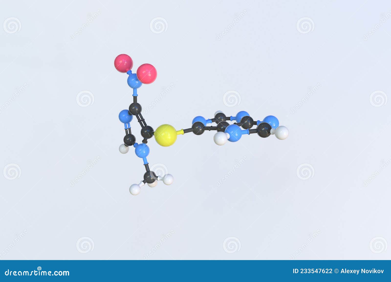 Azathioprine Molecule, Molecular Structures, Immunosuppressive Agents ...