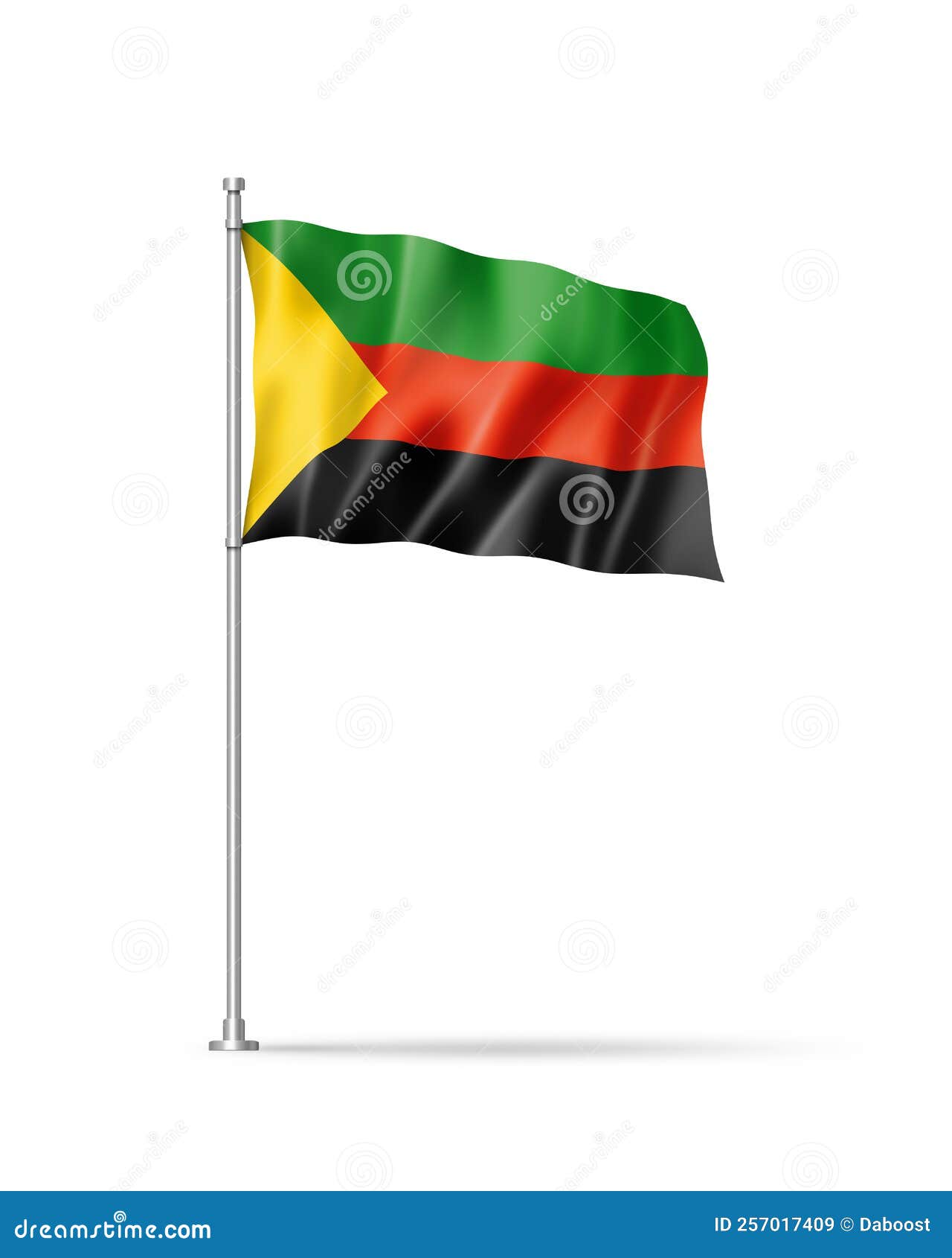 Azawad MNLA Flag Isolated on White Stock Illustration - Illustration of ...