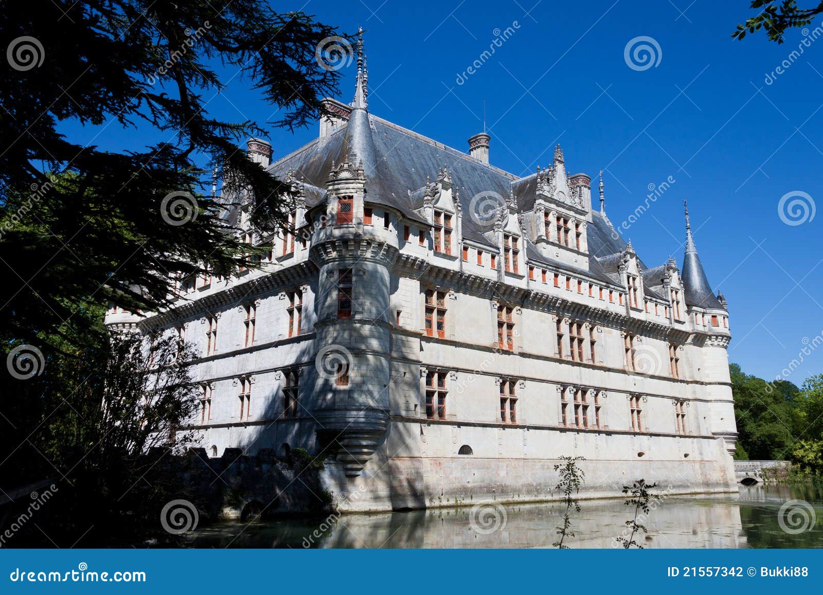 Azay-le-Rideau Castle stock photo. Image of travel, rideau - 21557342