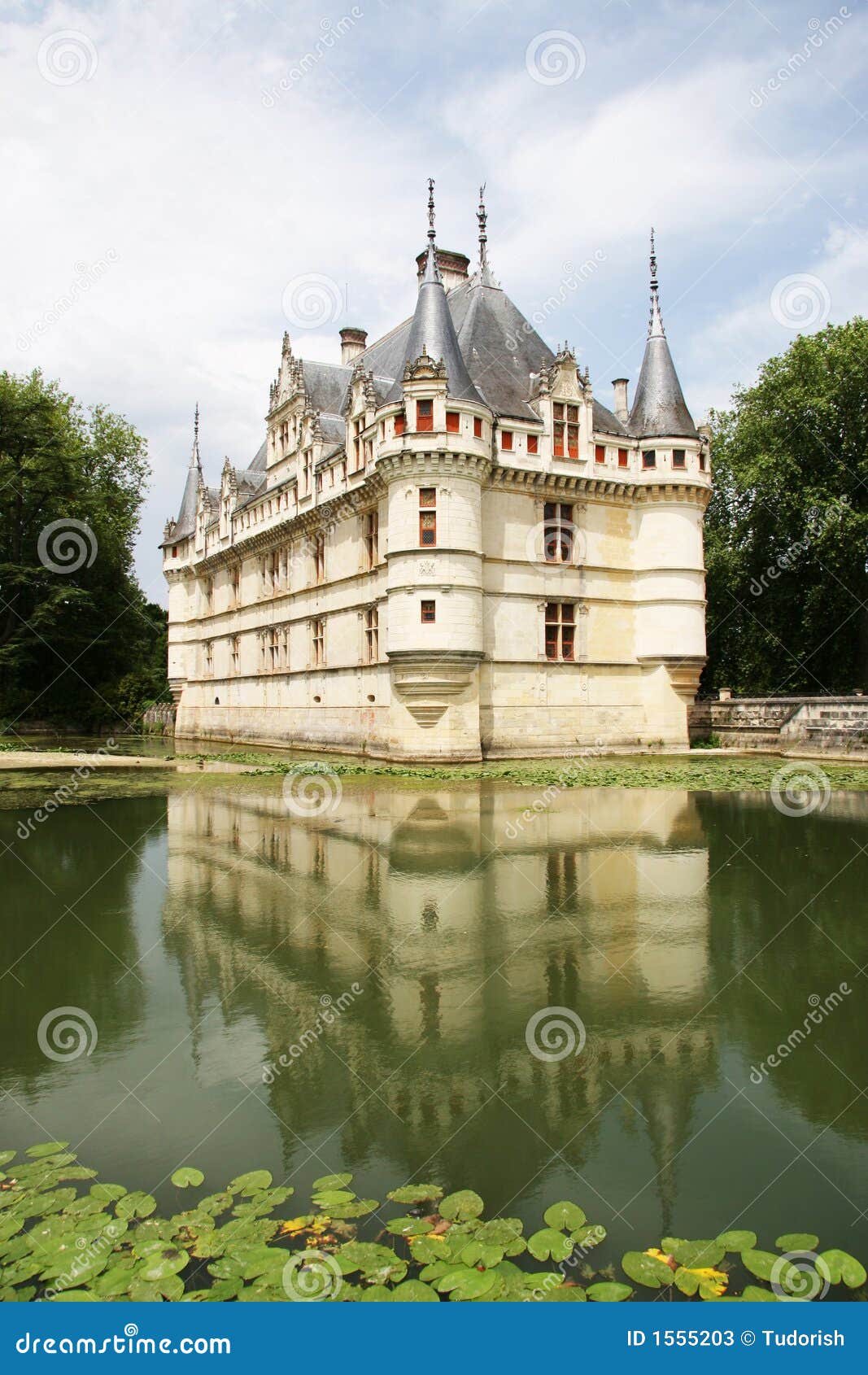 Azay-Le-Rideau Chateau stock image. Image of europe, azay - 1555203