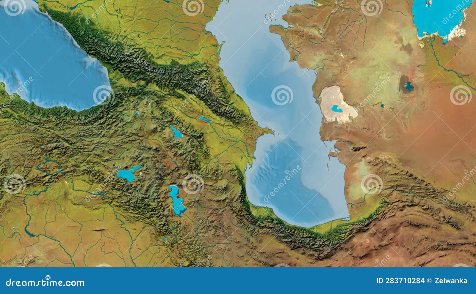 Azerbaijan Area. Topographic Map Stock Illustration - Illustration of azerbaijan, environment ...
