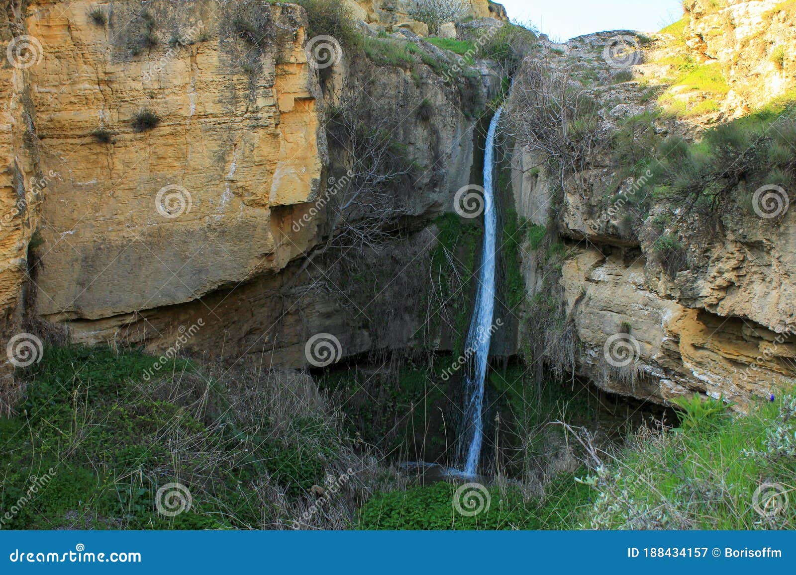 Azerbaijan. Beautiful Waterfall in the Mountains Stock Image - Image of ...
