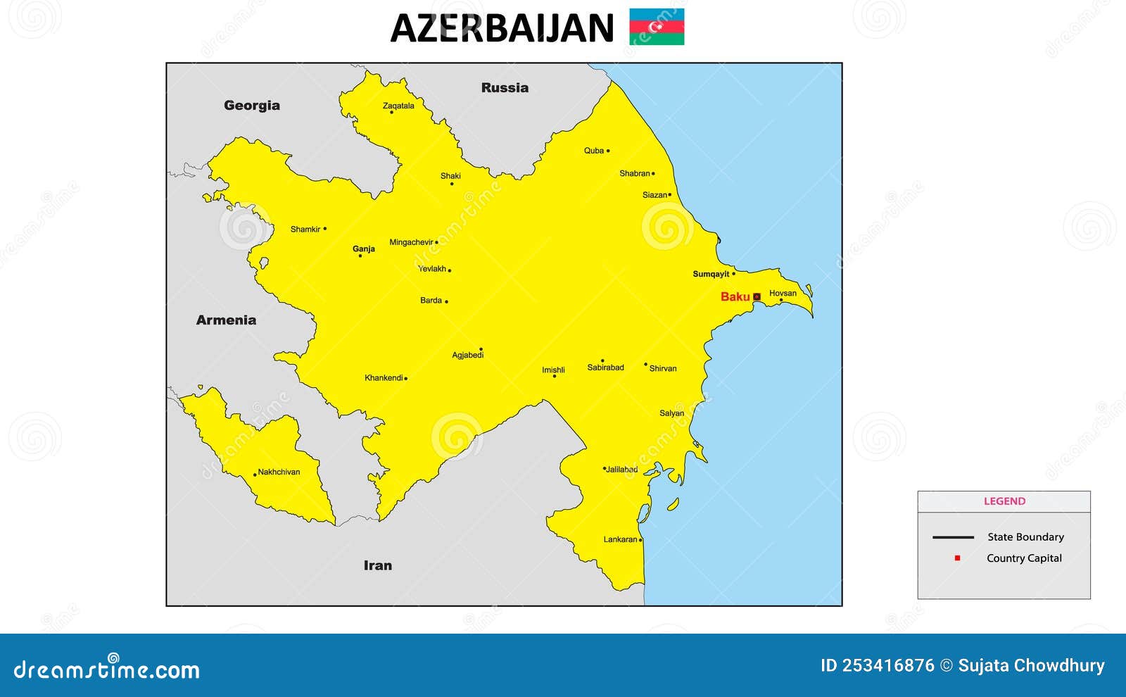 Azerbaijan Map. State and District Map of Azerbaijan Stock Vector ... Azerbaijan Map. State and District Map of Azerbaijan Stock Vector ...