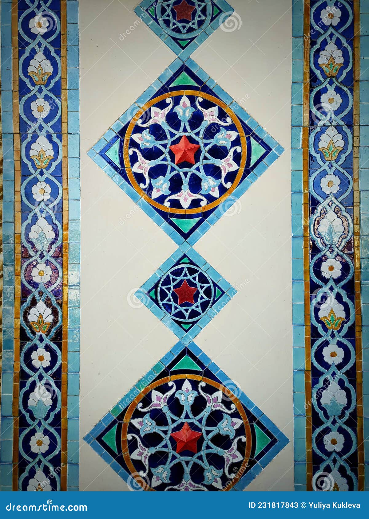 Azerbaijan National Pattern Mosaic Stock Image - Image of wall ...