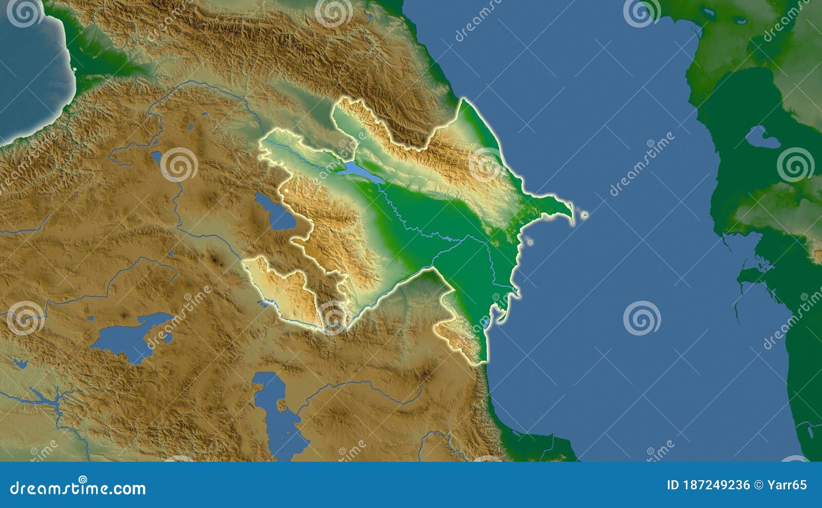 Azerbaijan - Physical. Composition Stock Illustration - Illustration of ...