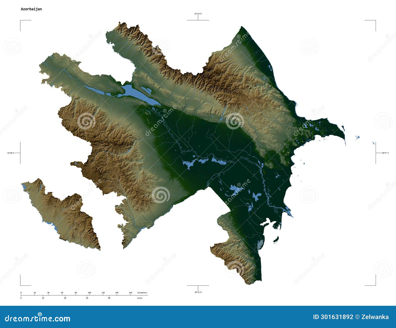 Azerbaijan Shape on White. Physical Stock Illustration - Illustration ...