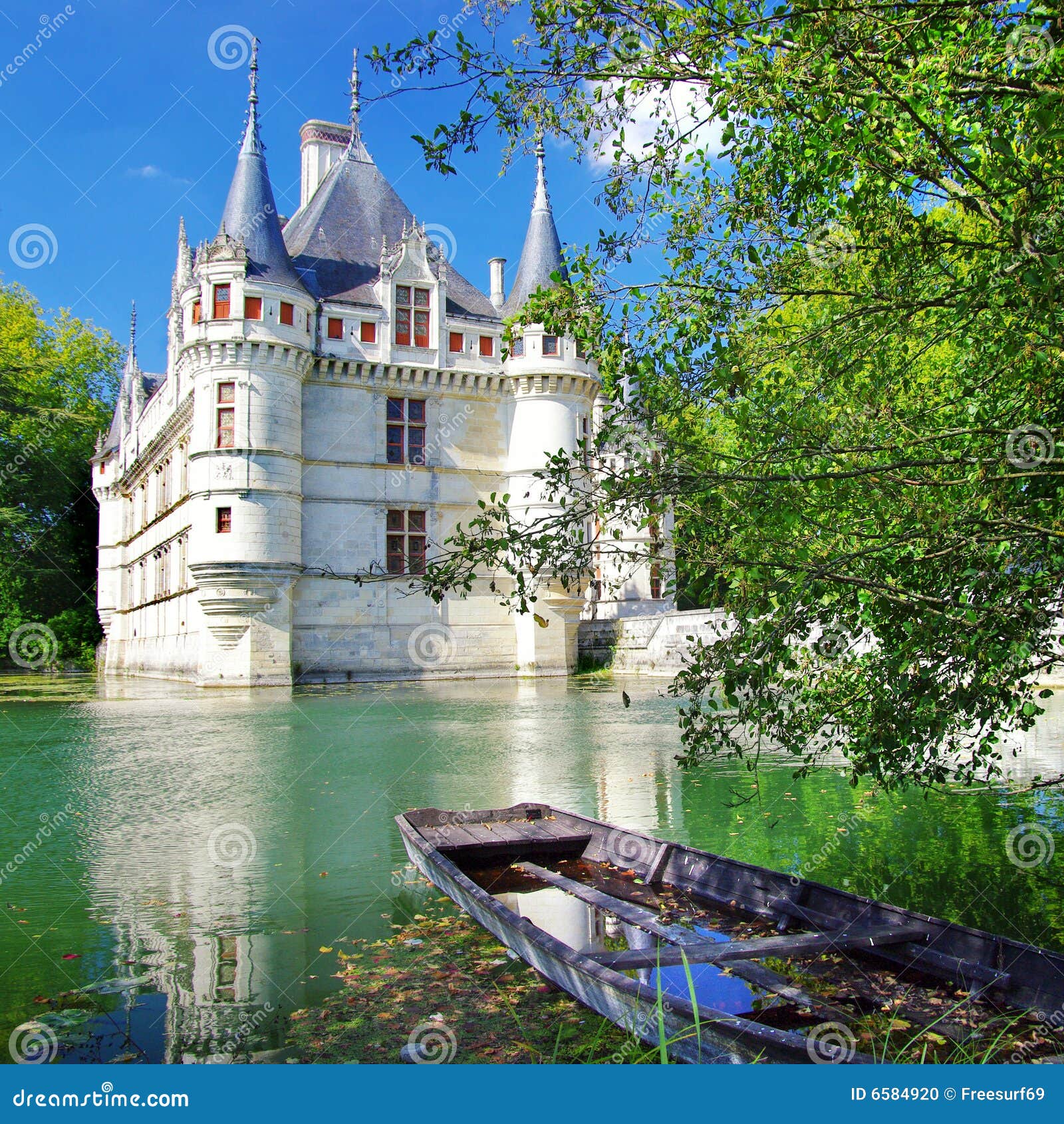 Azey-le-redeau castle stock photo. Image of azey, loire - 6584920