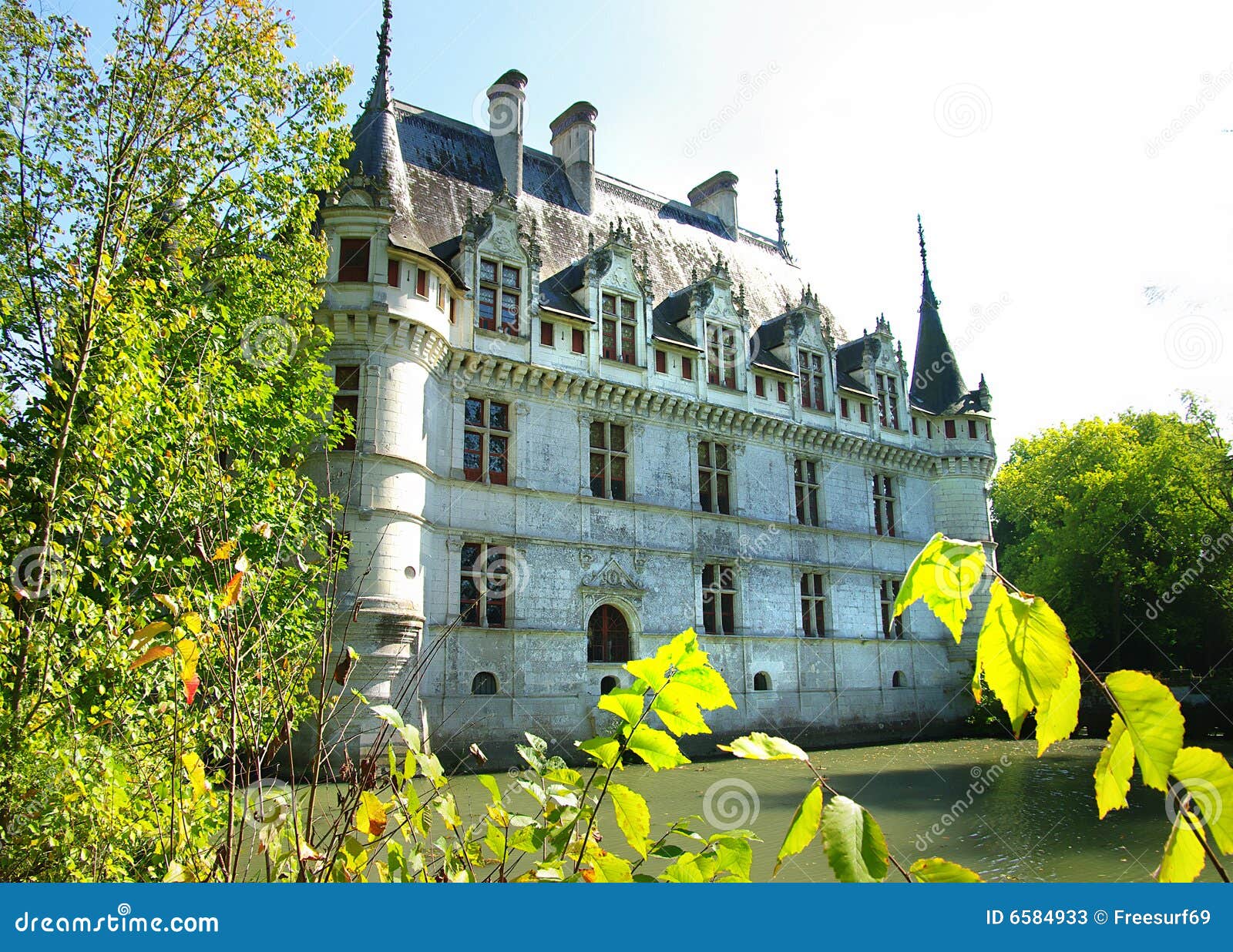 Azey-le-redeau chateau stock image. Image of history, france - 6584933