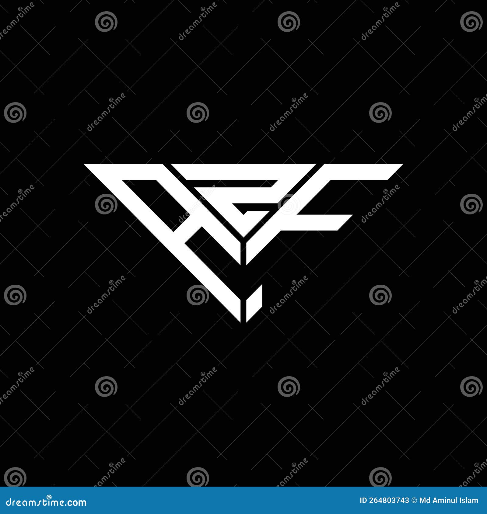 AZF Letter Logo Creative Design with Vector Graphic, Stock Vector ...