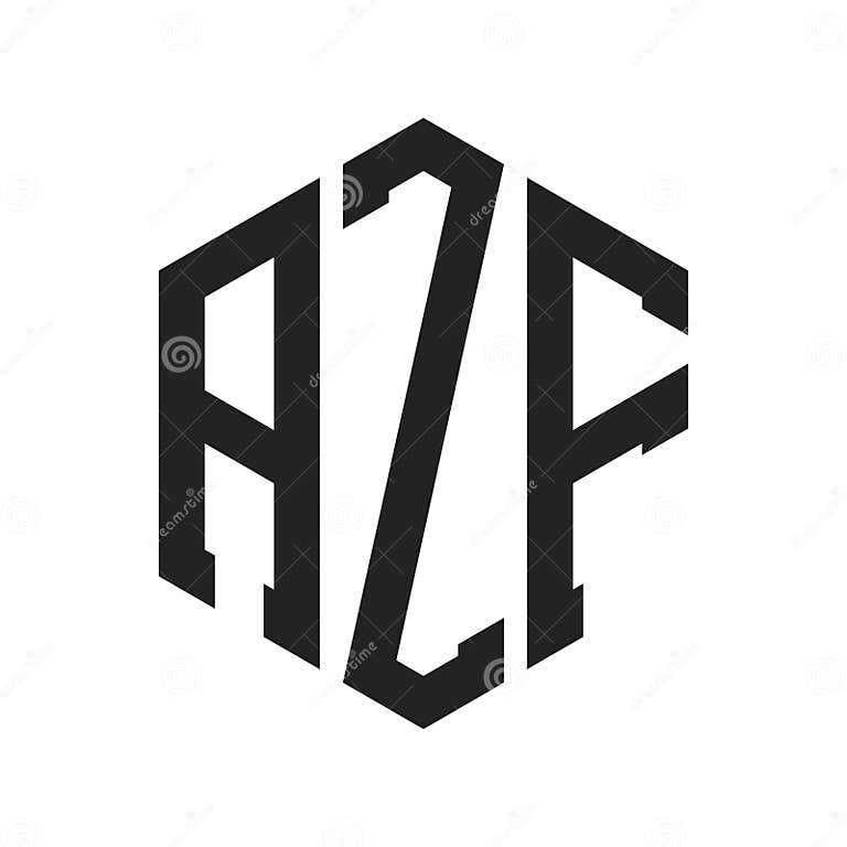 AZF Logo Design. Initial Letter AZF Monogram Logo Using Hexagon Shape ...