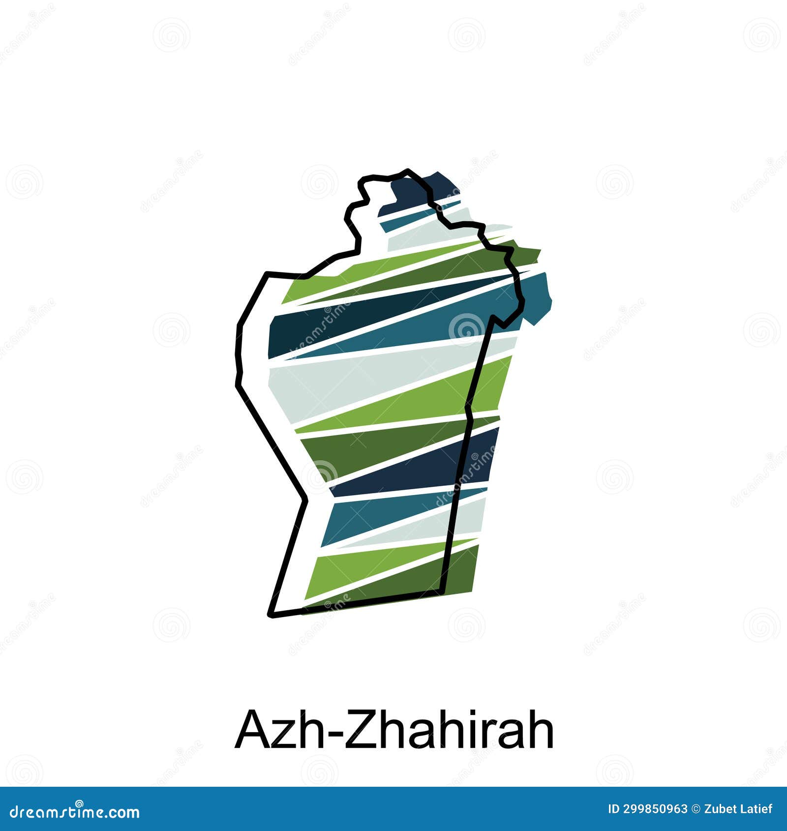 Azh Zhahirah Map Illustration Outline Map of Oman Vector Design ...