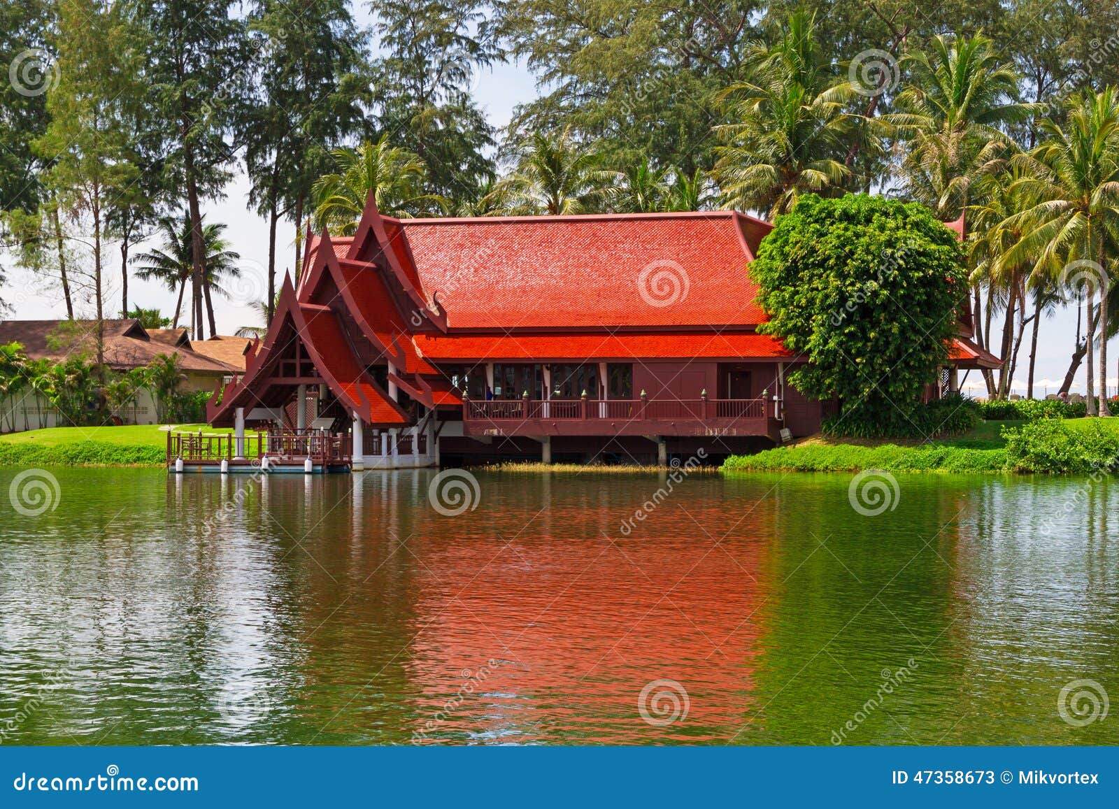 Aziatisch huis 2 stock afbeelding. Image of overzees - 47358673