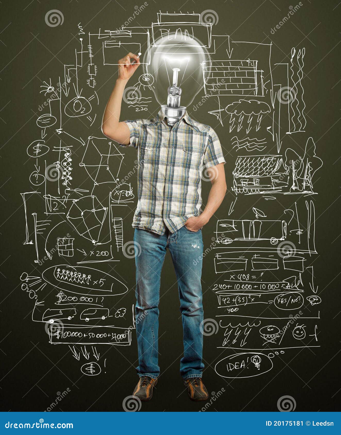 Aziatisch Mannetje Dat Met Lamp Iets Schrijft Stock Afbeelding - Image ...