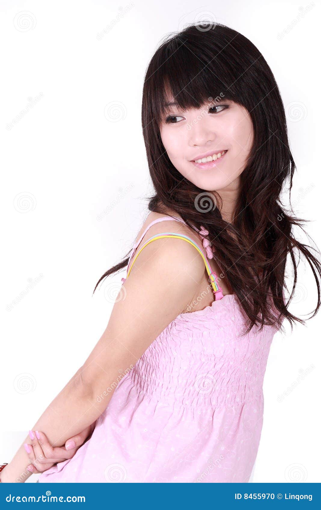 Aziatisch meisje stock foto. Image of klant, meisje, achtergrond - 8455970