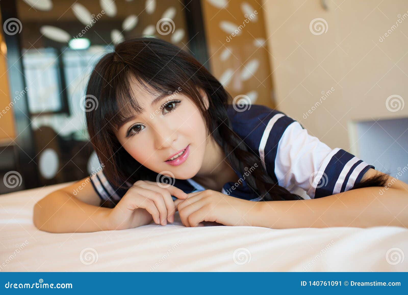 Aziatische Sexy De Dame Japanse Stijl Van Het Ondergoedmeisje Stock Afbeelding Image Of Vrouw