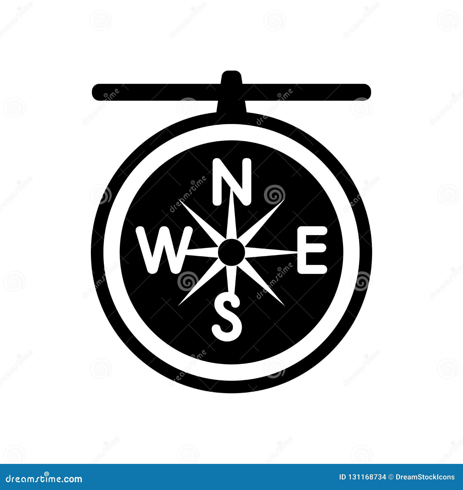 Azimuth Compass Icon. Trendy Azimuth Compass Logo Concept on White ...