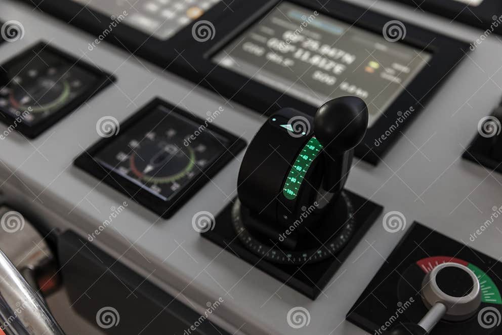 Azimuth Thruster Control Levers, Equipment of a Tug Boat Stock Image ...